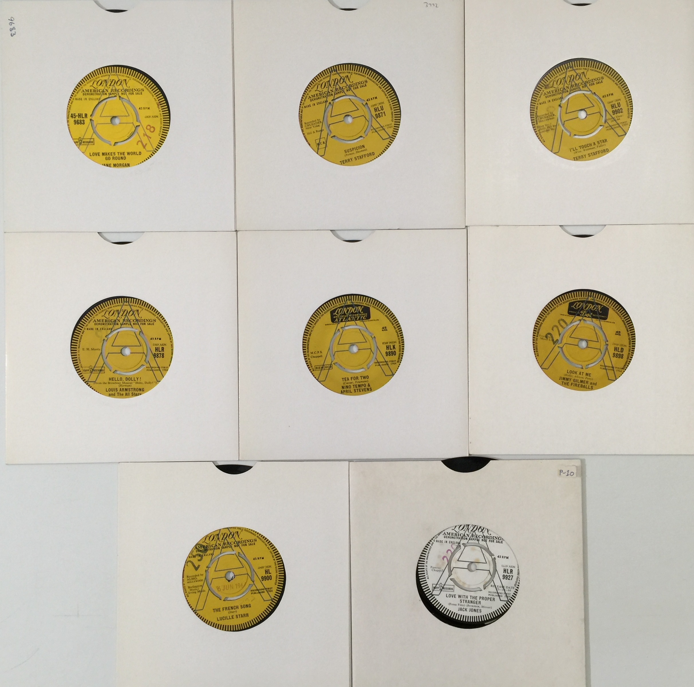 Lot 1222 - LONDON RECORDS - 60s UK 7" DEMOS