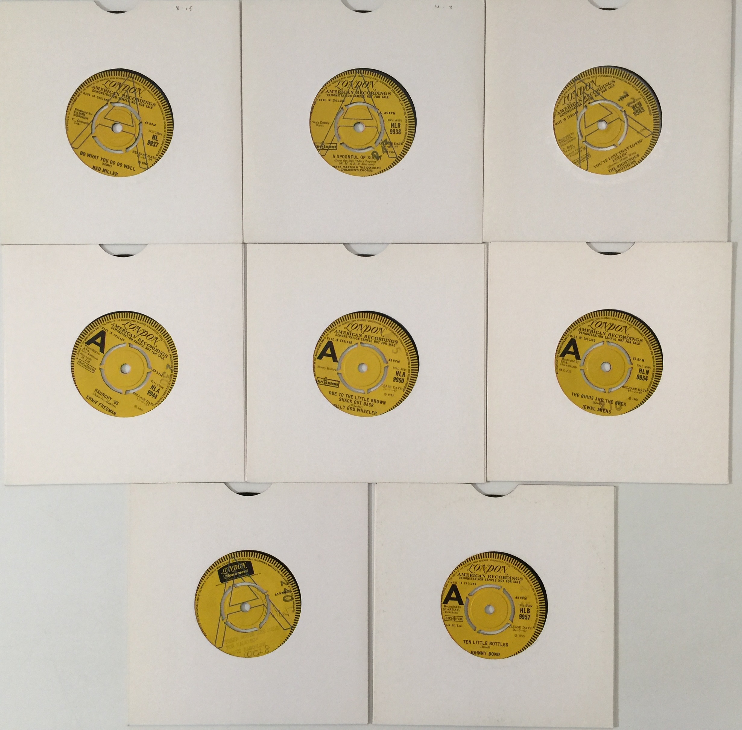 Lot 1223 - LONDON RECORDS - 60s UK 7" DEMOS.