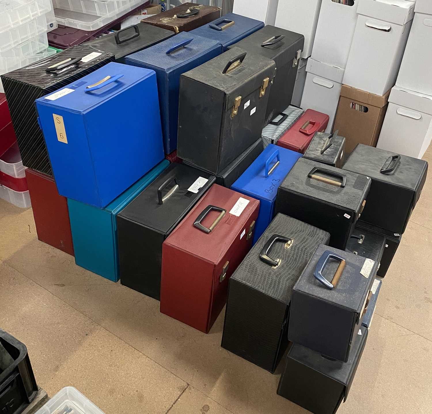 Lot 1249 - RECORD STORAGE BOX COLLECTION