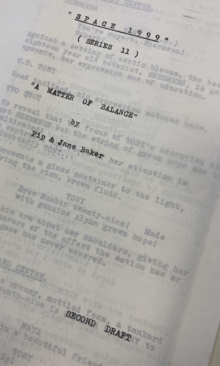 Lot 142 - SPACE 1999 ''A MATTER OF BALANCE'' SCRIPTS