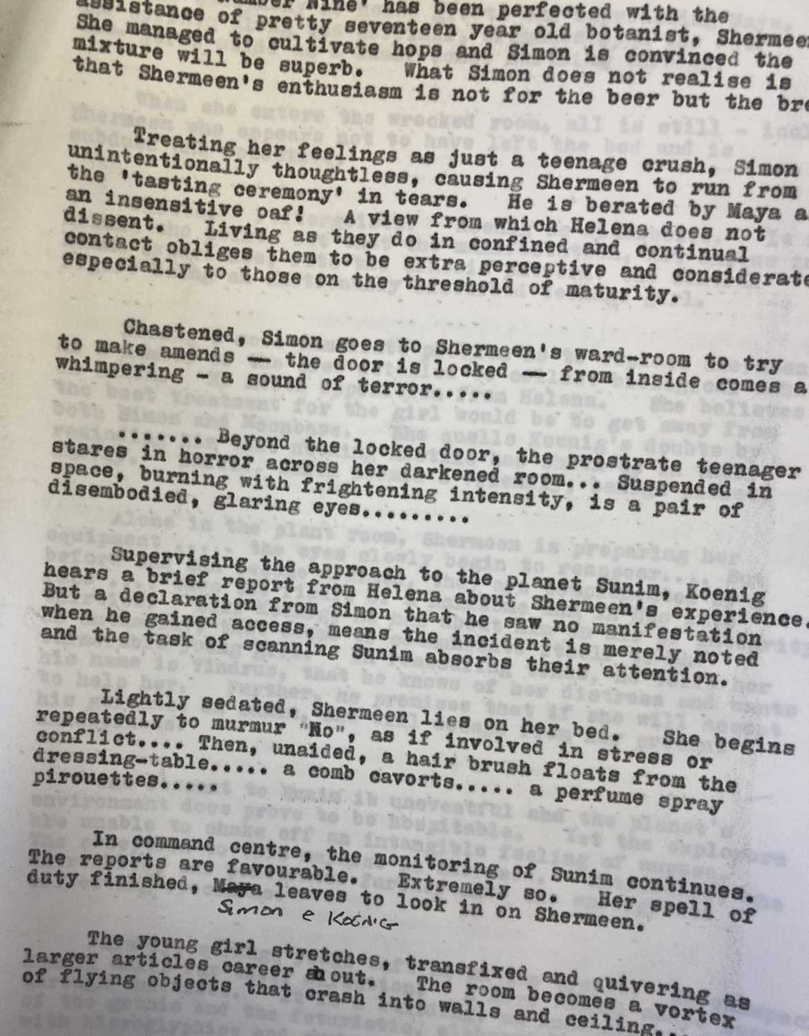 Lot 142 - SPACE 1999 ''A MATTER OF BALANCE'' SCRIPTS