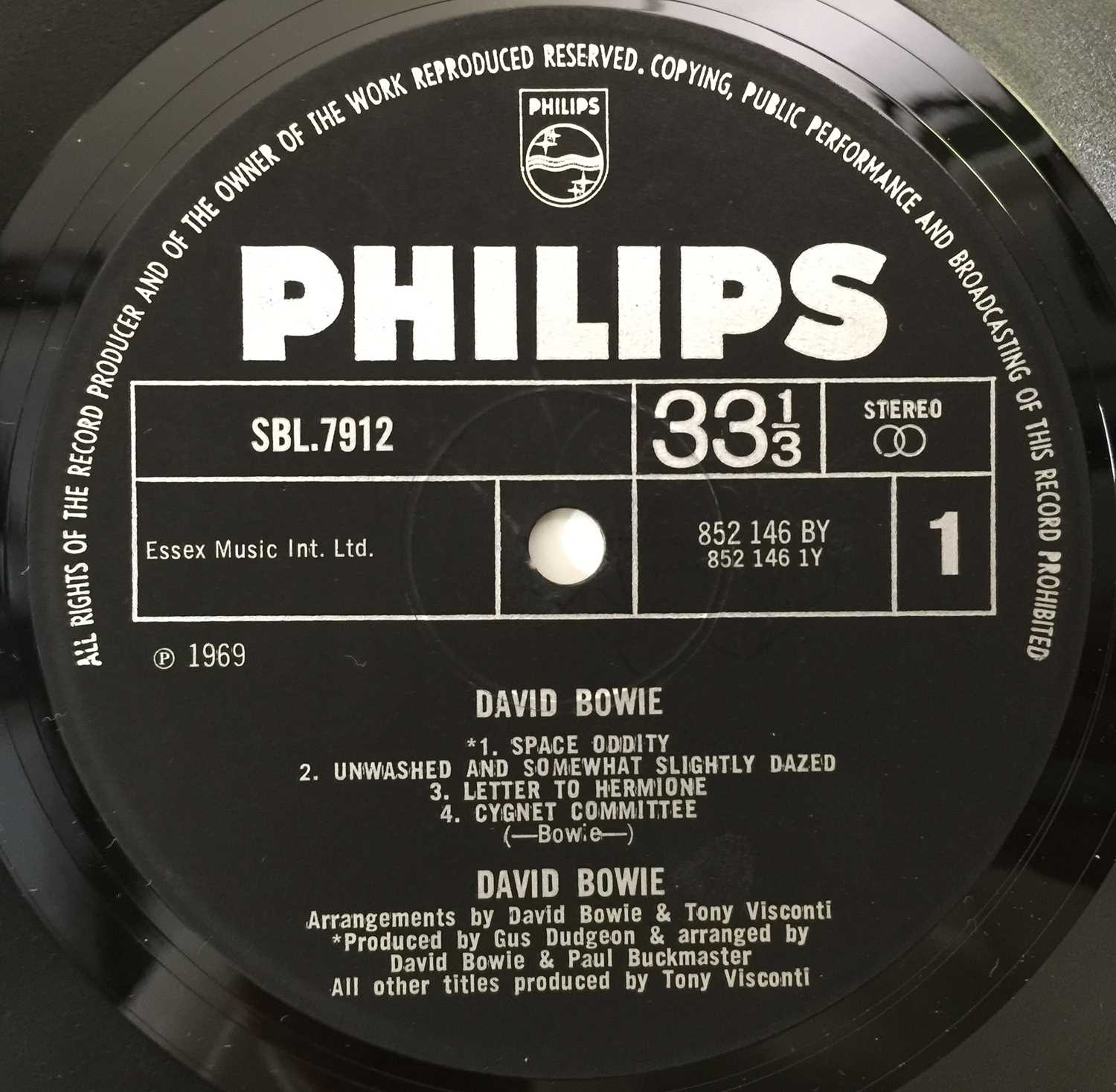 Lot 3 - DAVID BOWIE - S/T LP (UK STEREO OG - PHILIPS