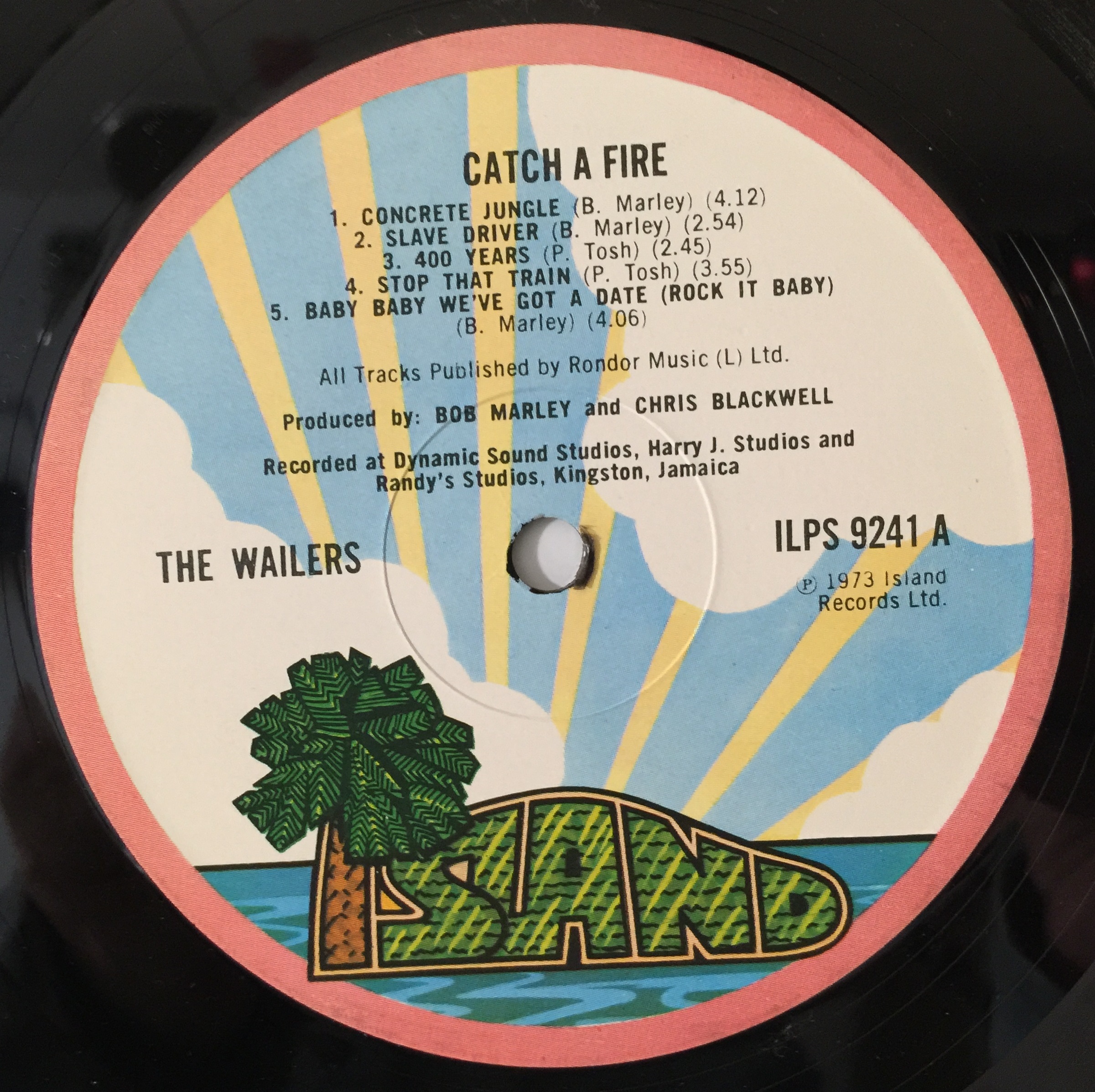 Lot 43 - THE WAILERS - CATCH A FIRE LP (UK ORIGINAL