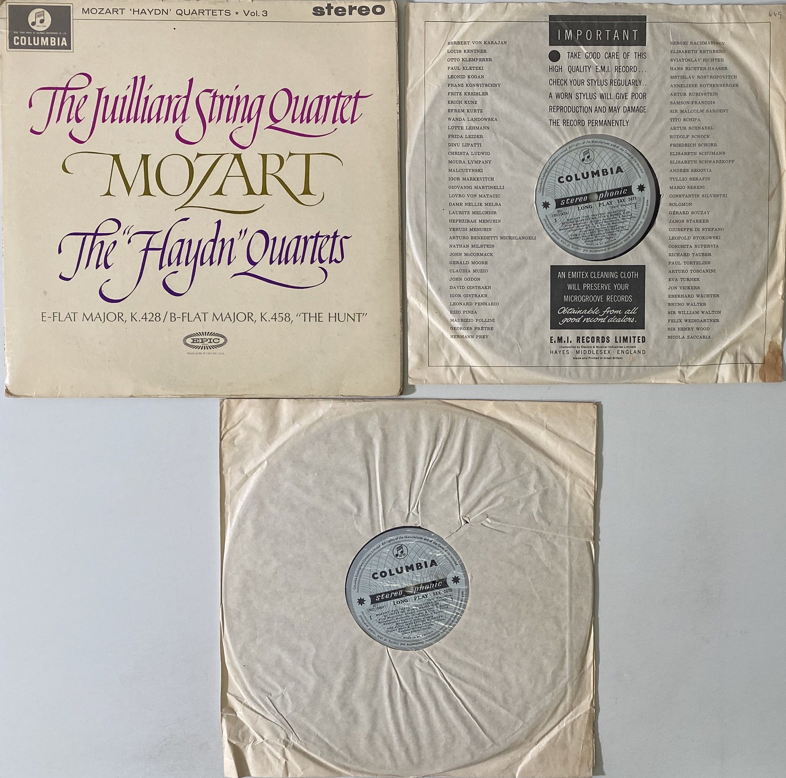 Lot 68 - CLASSICAL LP SET - THE "HAYDN" QUARTETS