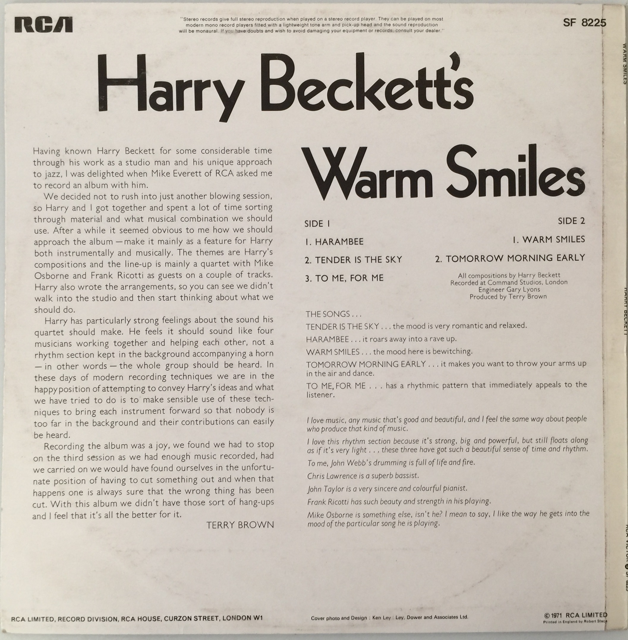 Lot 60 - HARRY BECKETT - HARRY BECKETT'S WARM SMILES