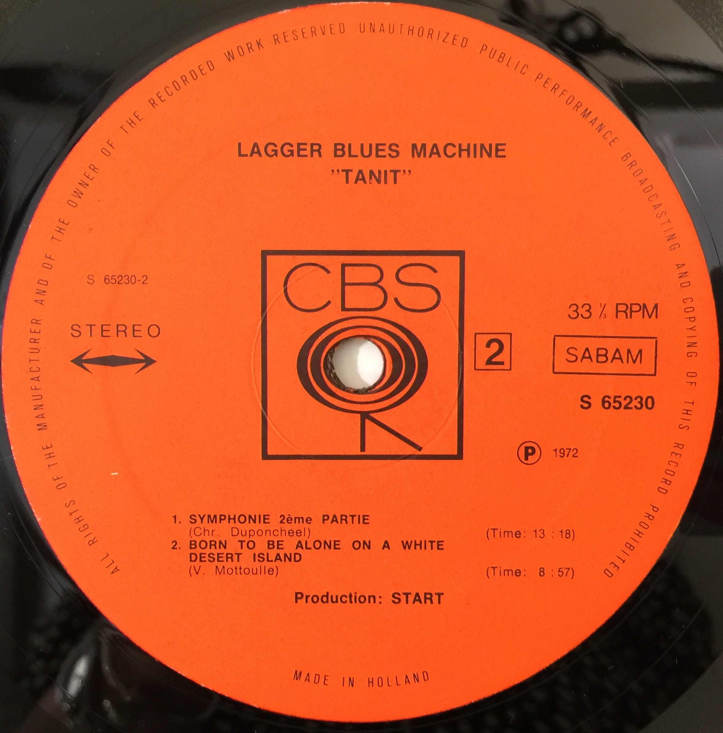 Lot 65 - LAGGER BLUES MACHINE - S/T LP (DUTCH PSYCH