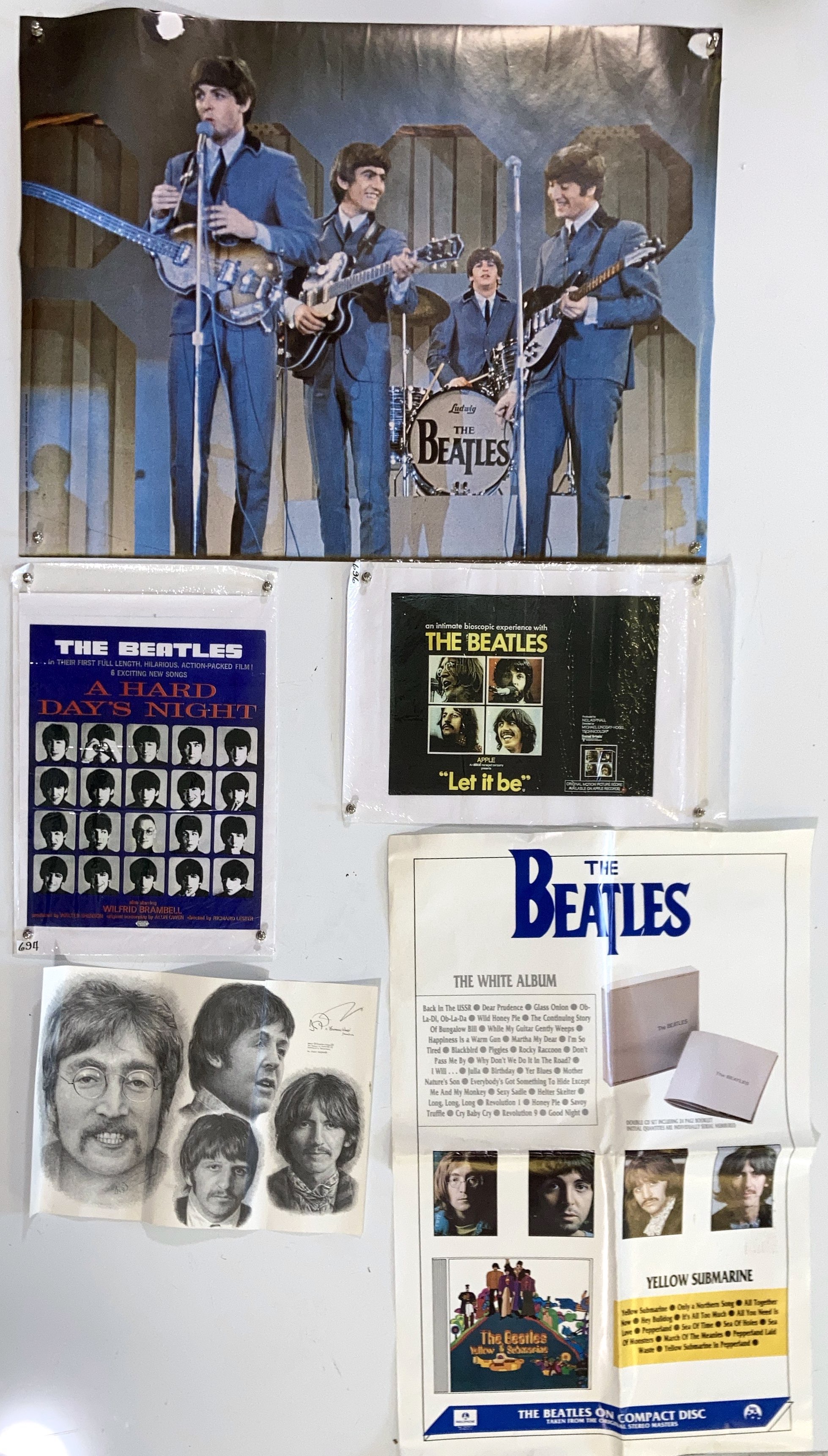 Lot 473 - THE BEATLES & REALTED POSTERS.