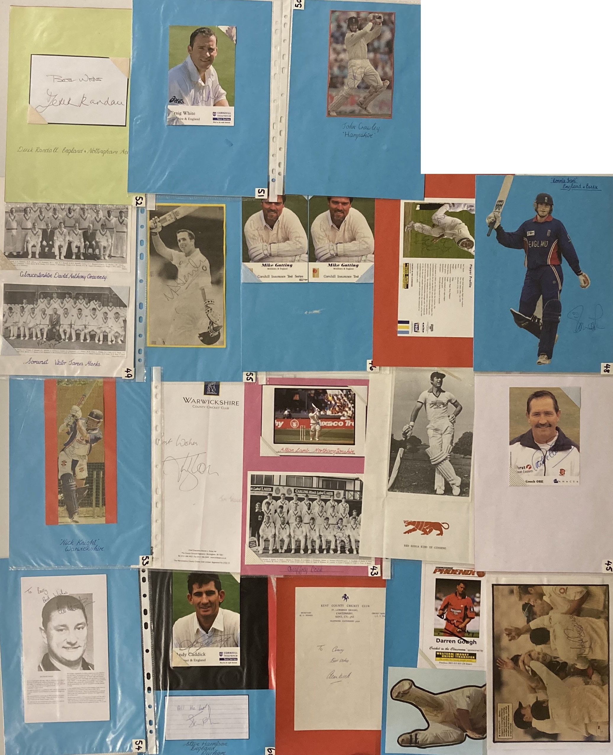 Lot 167 - SPORTS AUTOGRAPHS - CRICKET