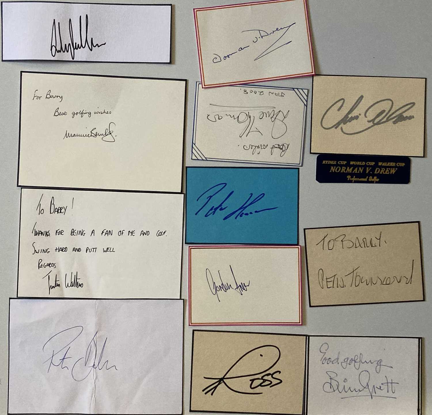 Lot 172 - SPORTS AUTOGRAPHS - GOLF STARS