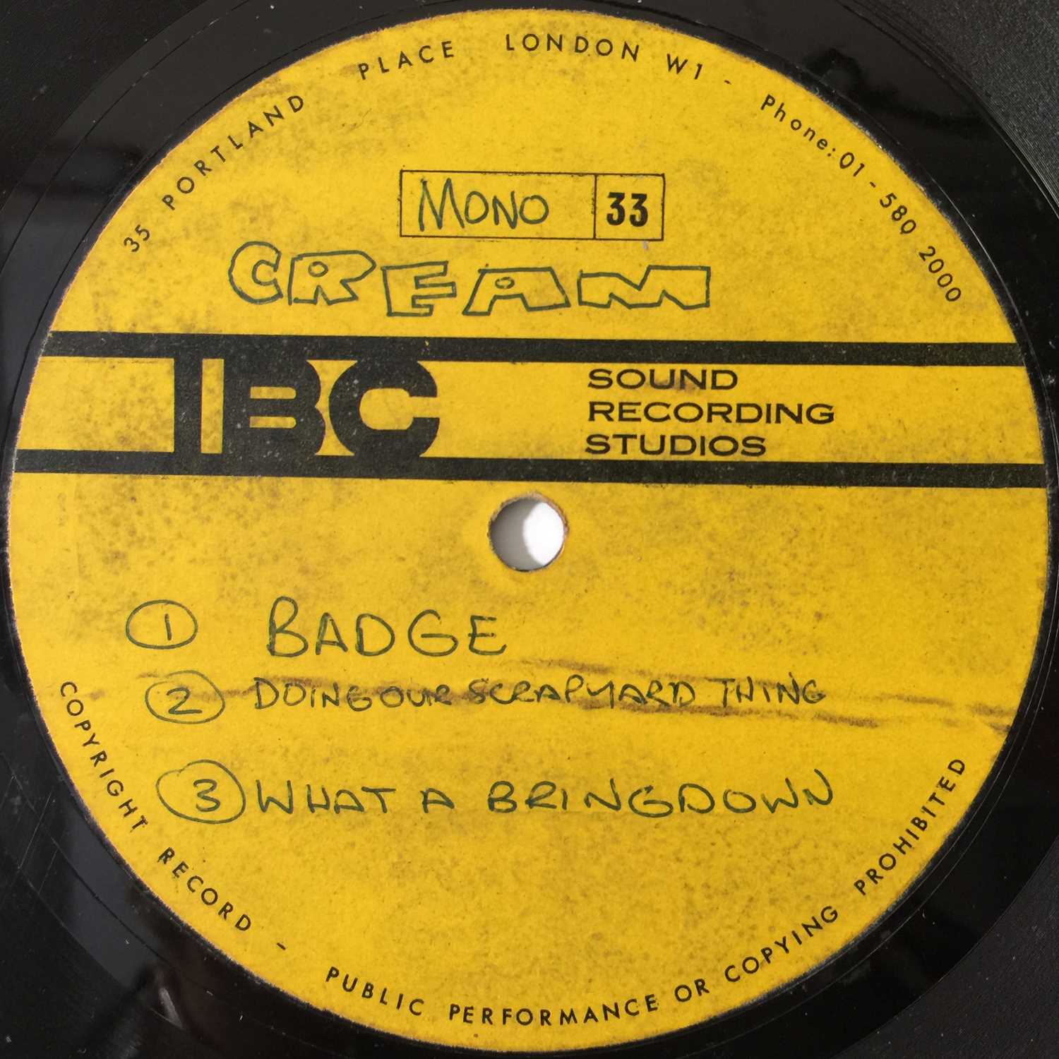 Lot 152 - CREAM - GOODBYE CREAM - ORIGINAL UK IBC 10"