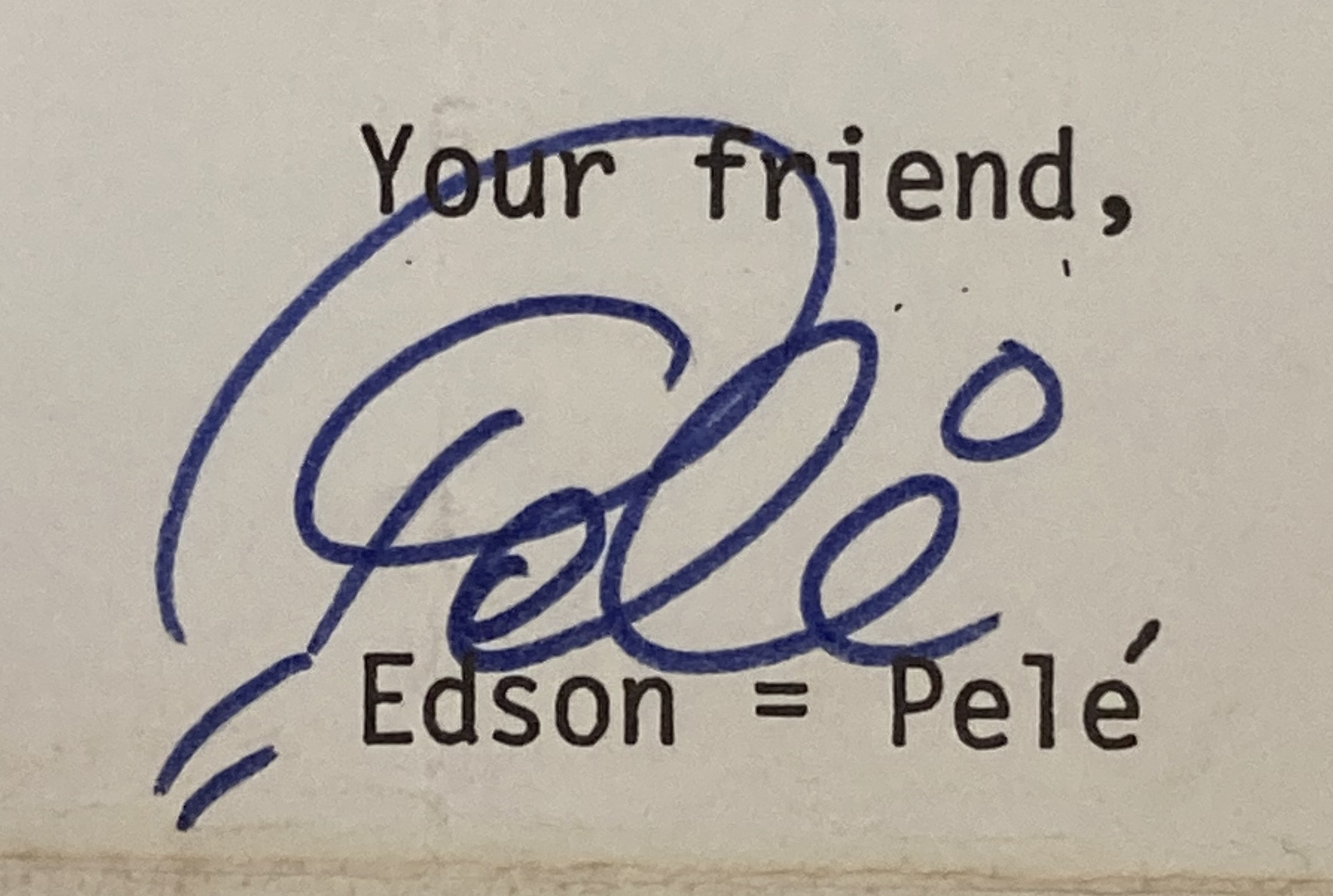 Lot 177 - SPORTING AUTOGRAPHS - FOOTBALL STARS - PELE