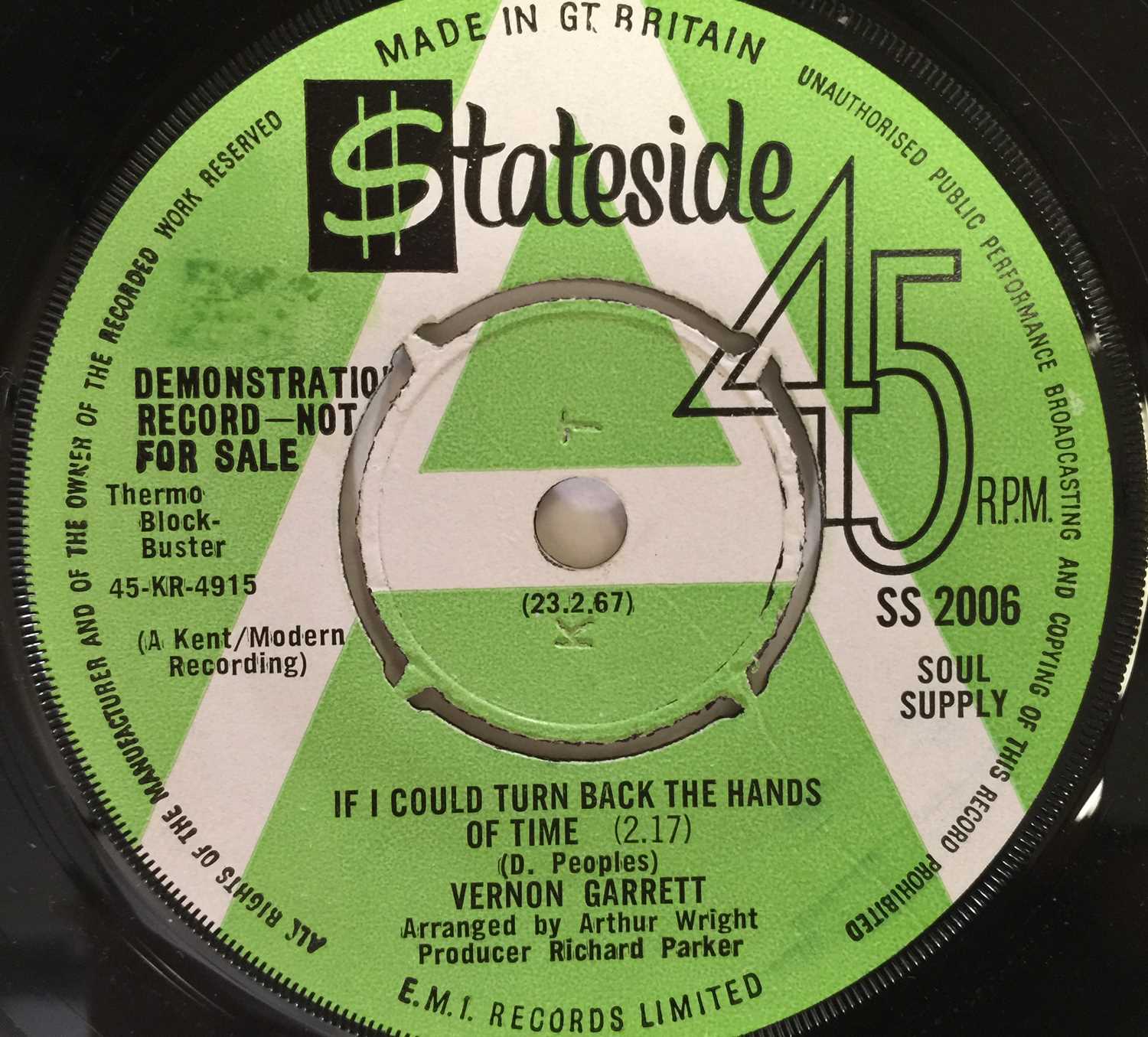 Lot 265 - VERNON GARRETT - IF I COULD TURN BACK THE