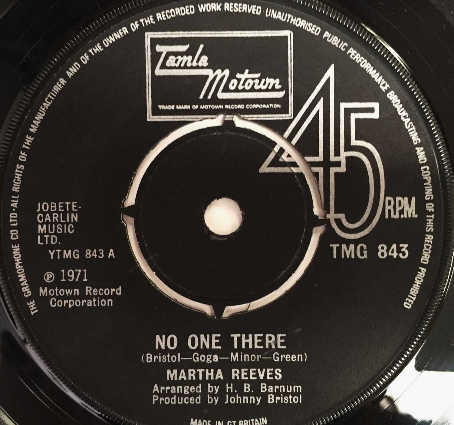 Lot 268 - MARTHA REEVES - NO ONE THERE/ (I'VE GIVEN