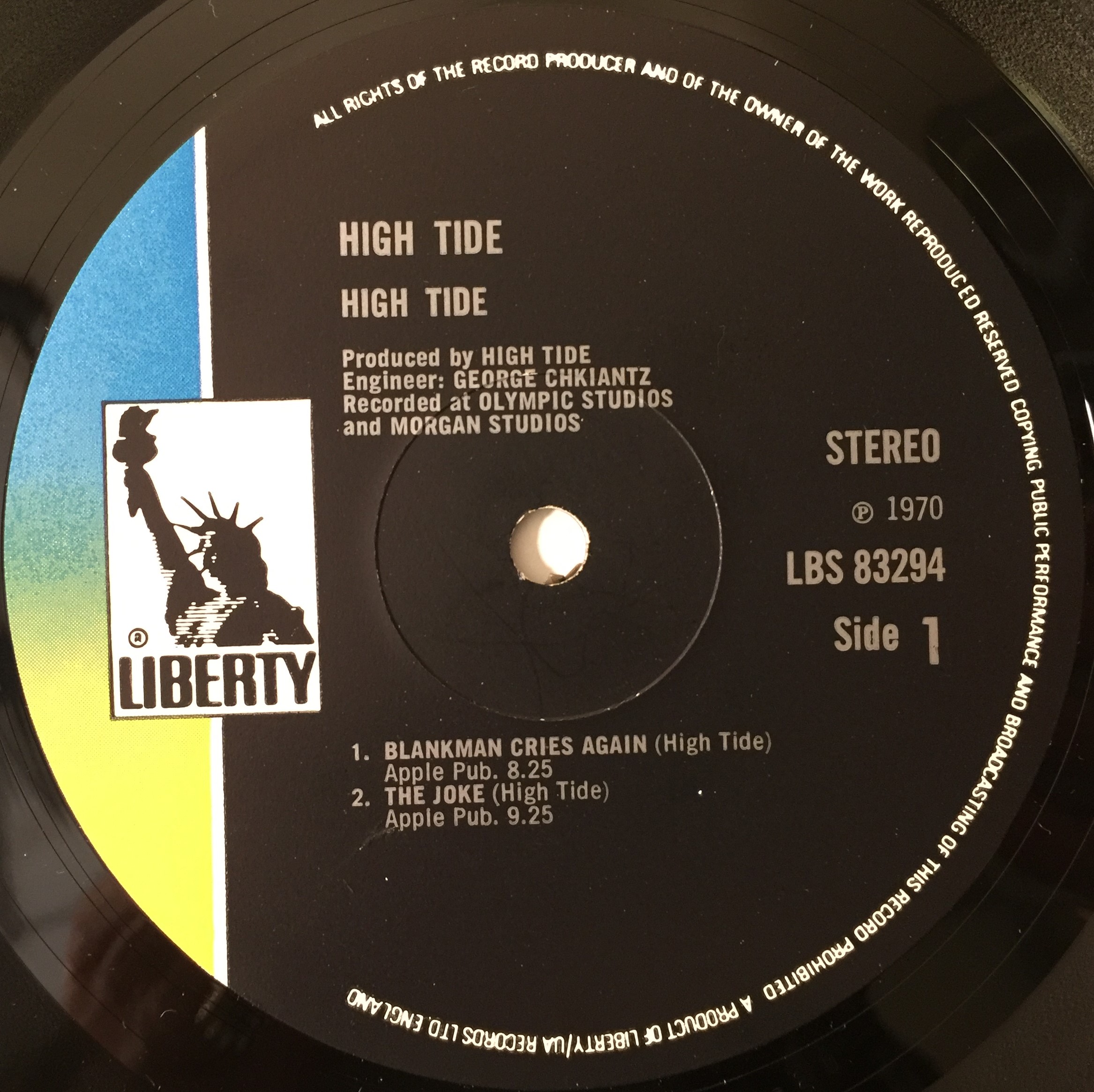 Lot 186 - HIGH TIDE - S/T LP (UK STEREO OG - LIBERTY