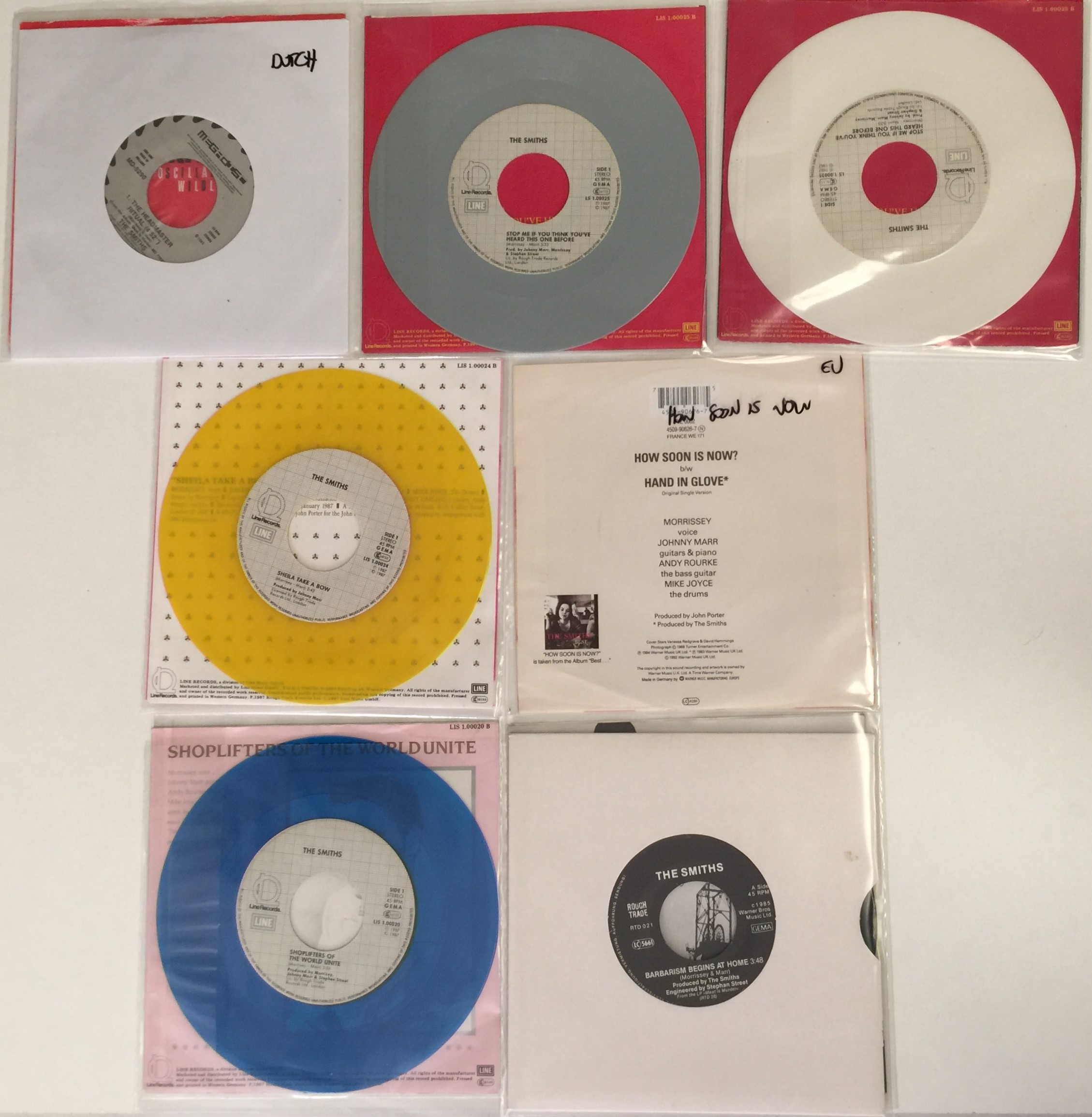 Lot 222 - THE SMITHS - EUROPEAN PRESSING 7" RARITIES