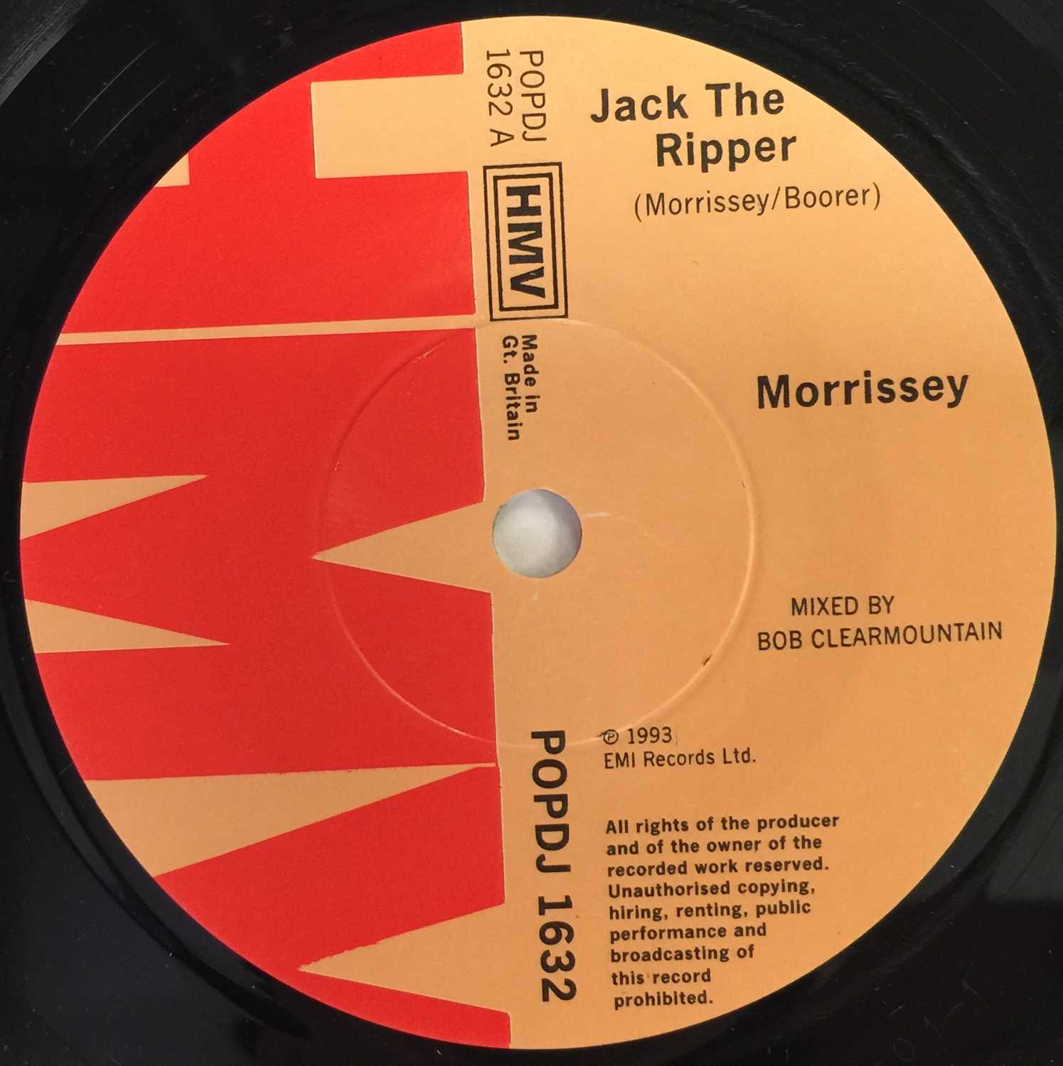 Lot 223 - MORRISSEY - JACK THE RIPPER 7" (ORIGINAL UK