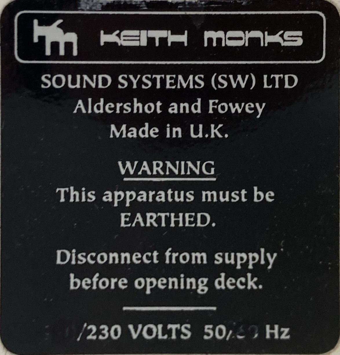 Lot 2 - KEITH MONKS RCM-MKII (THE CLASSIC) RECORD