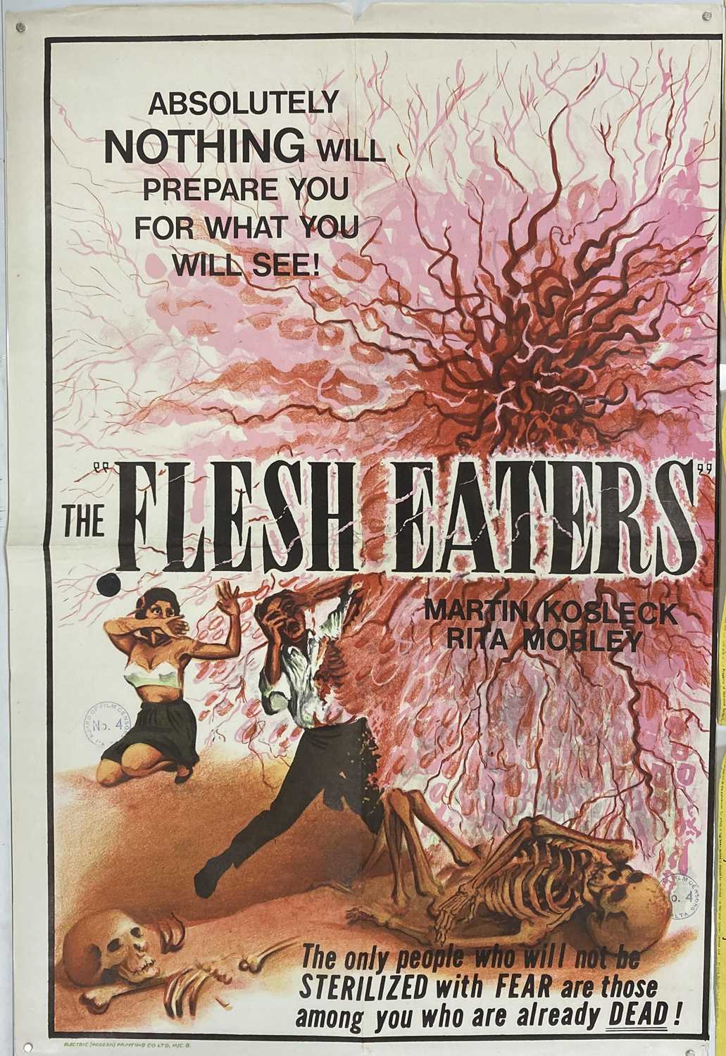 Lot 34 - GREEN SLIME UK QUAD / FLESH EATERS 1964
