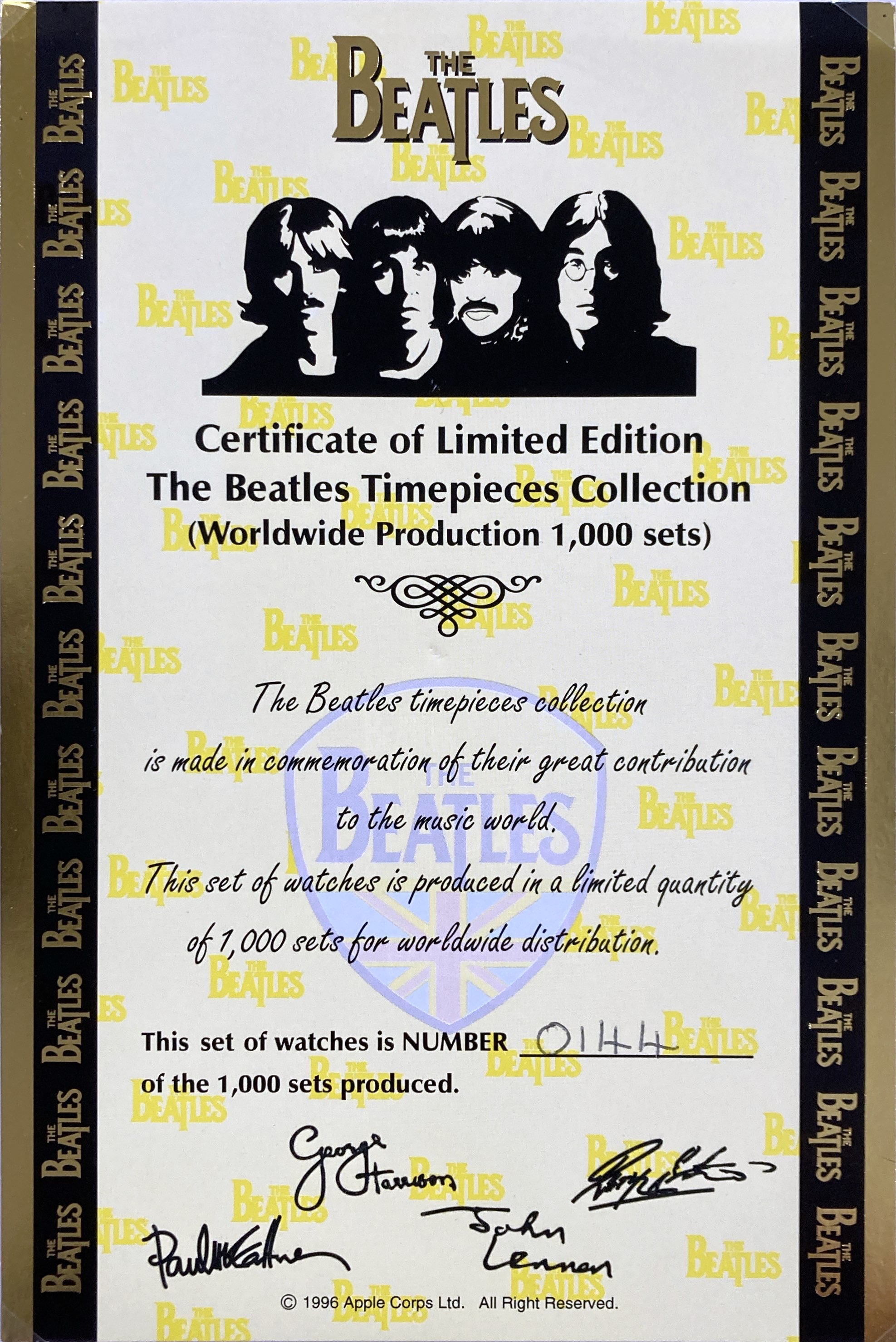 Lot 140 - BEATLES FOUR FACES LIMITED EDITION EDITION