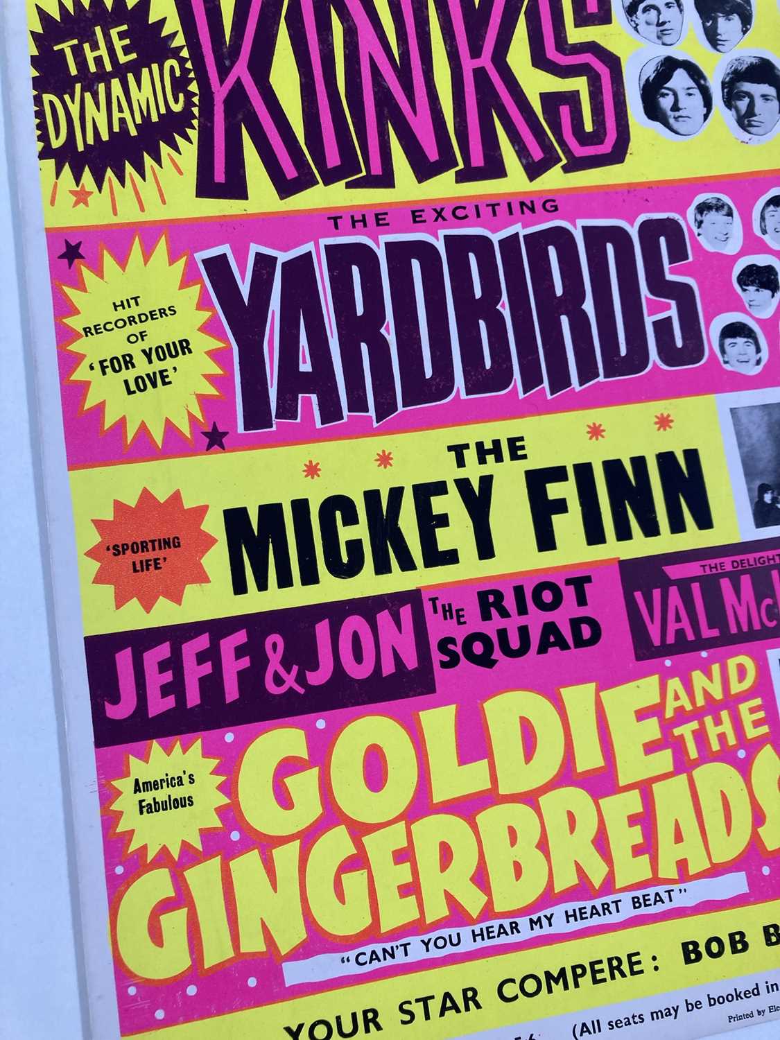 Lot 199 - KINKS / YARDBIRDS ORIGINAL 1965 CONCERT