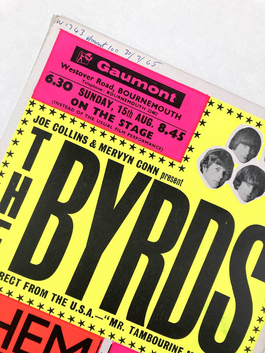 Lot 200 - THE BYRDS / ART WOODS / THEM ORIGINAL 1965