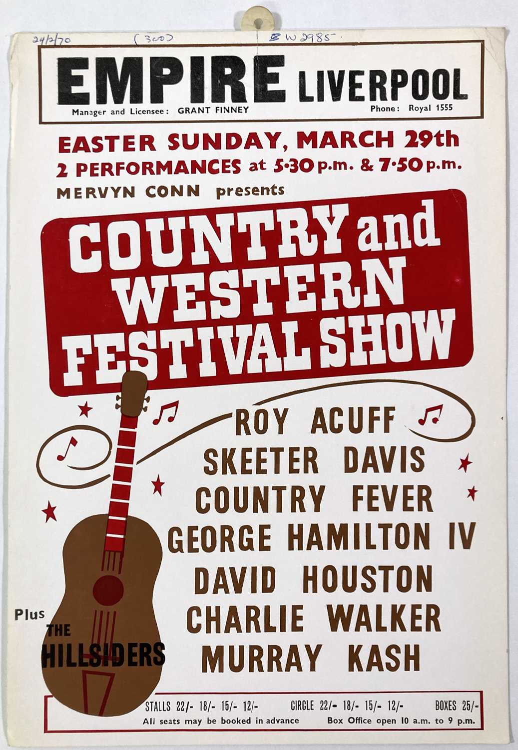 Lot 216 - COUNTRY POSTERS INC JOHNNY CASH.