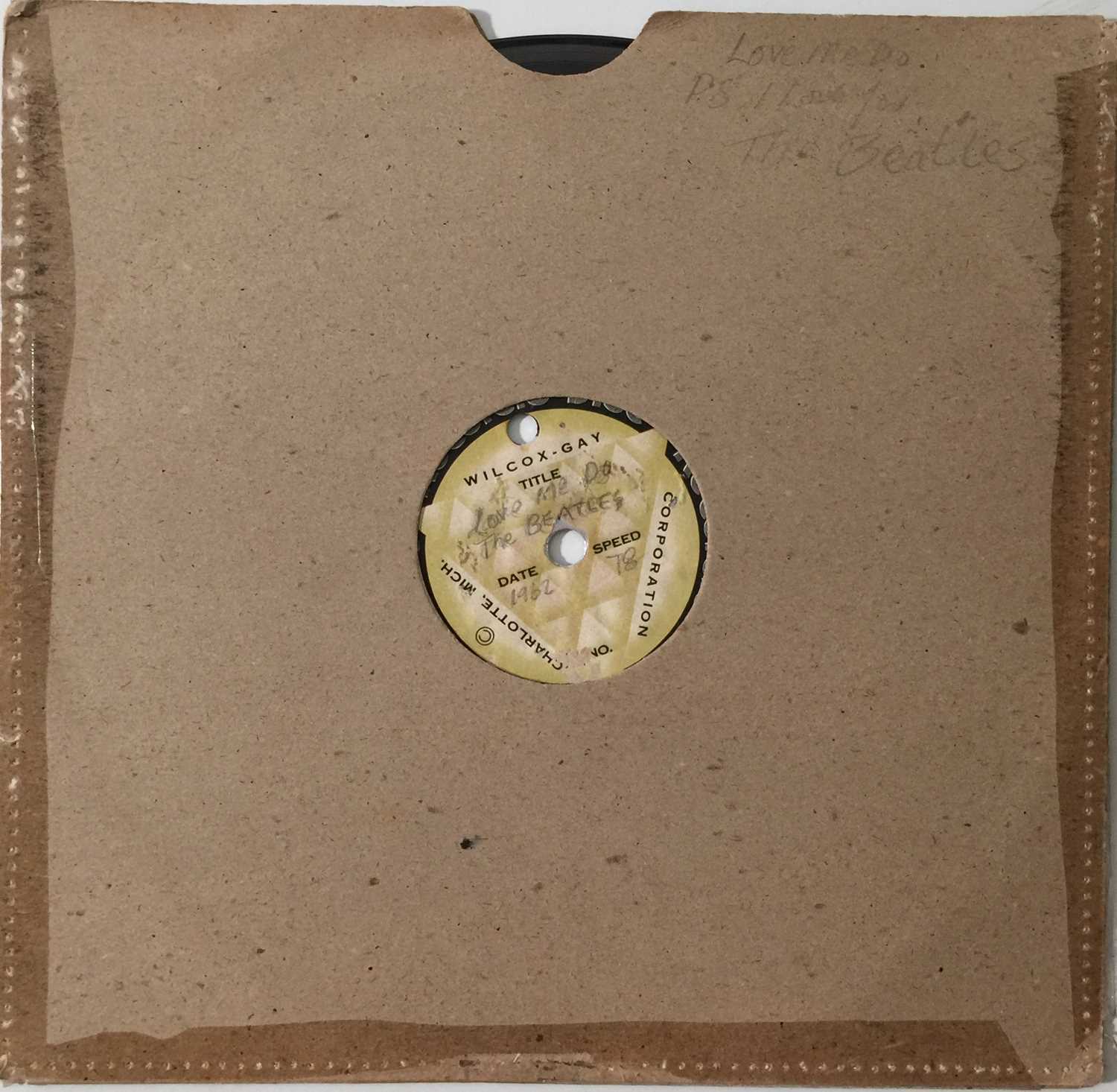 Lot 114 - THE BEATLES - LOVE ME DO - US 8" RECORDIO