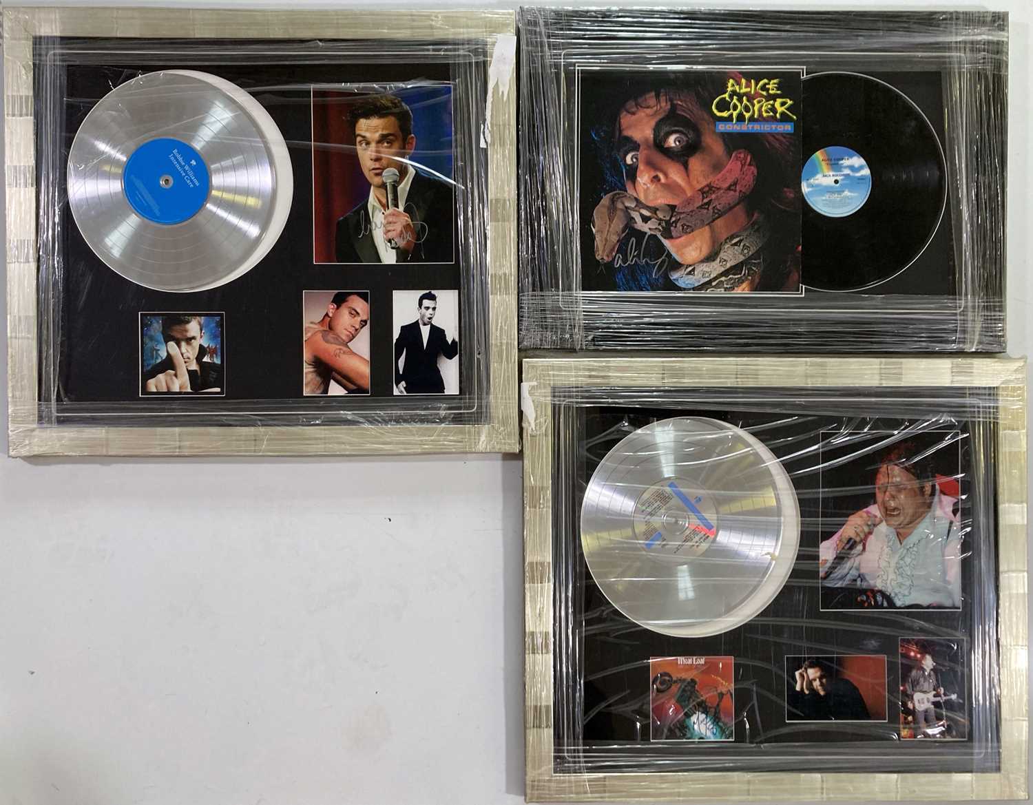 Lot 296 - MEATLOAF / ALICE COOPER - SIGNED AND FRAMED