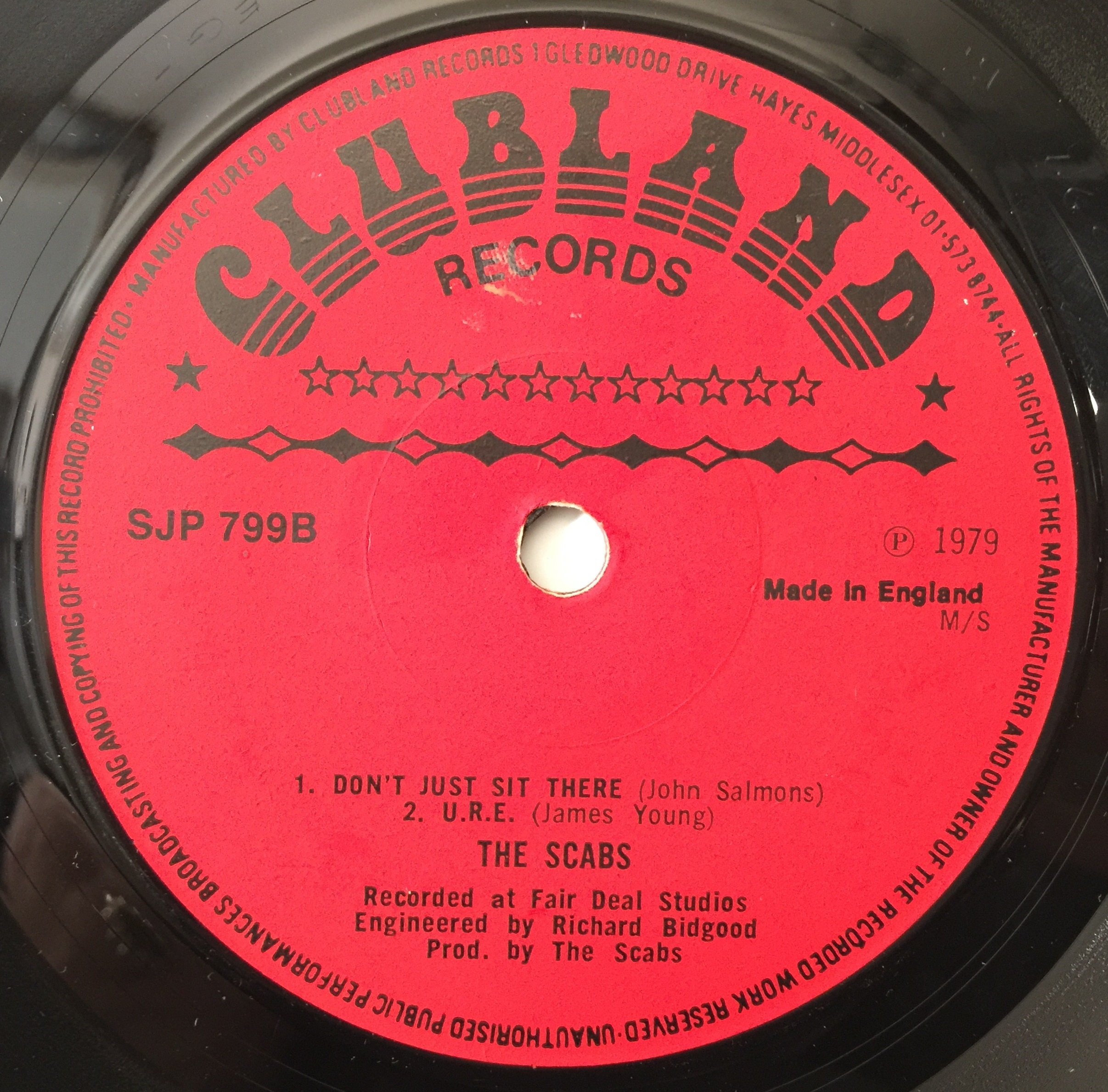 Lot 32 - THE SCABS - THE SCABS EP 7" (CLUBLAND RECORDS