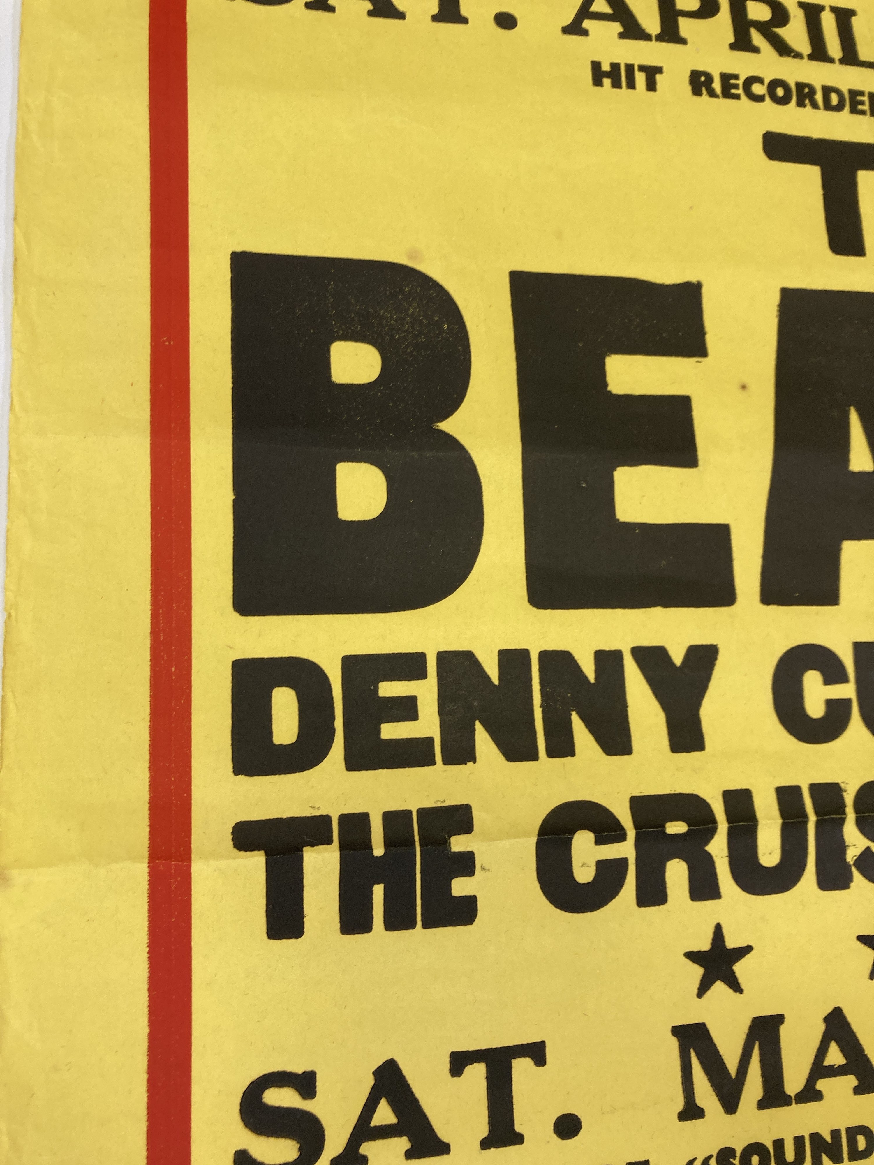 Lot 241 - THE BEATLES - A RARE ORIGINAL CONCERT POSTER
