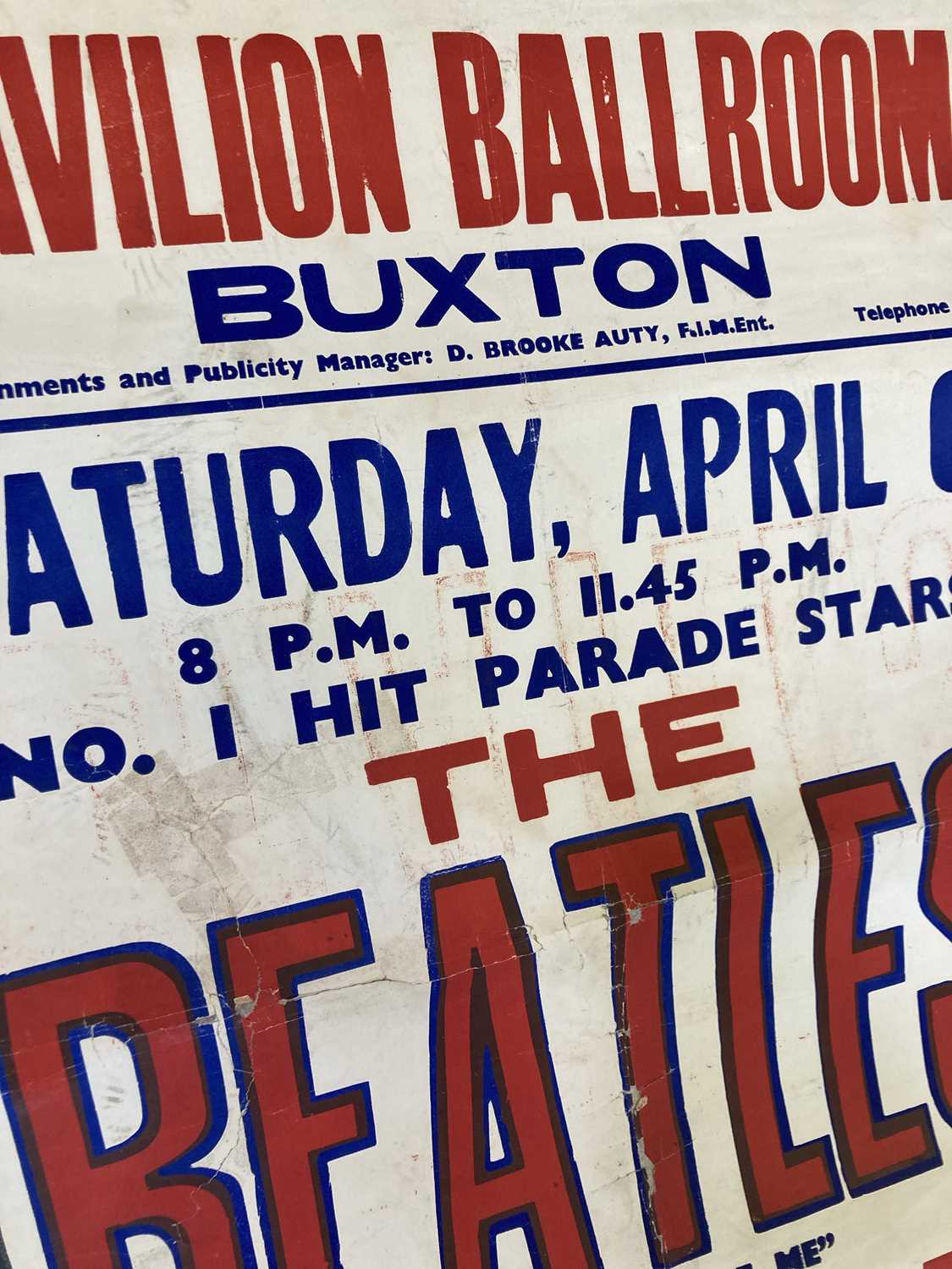 Lot 242 - THE BEATLES - A RARE ORIGINAL POSTER FOR