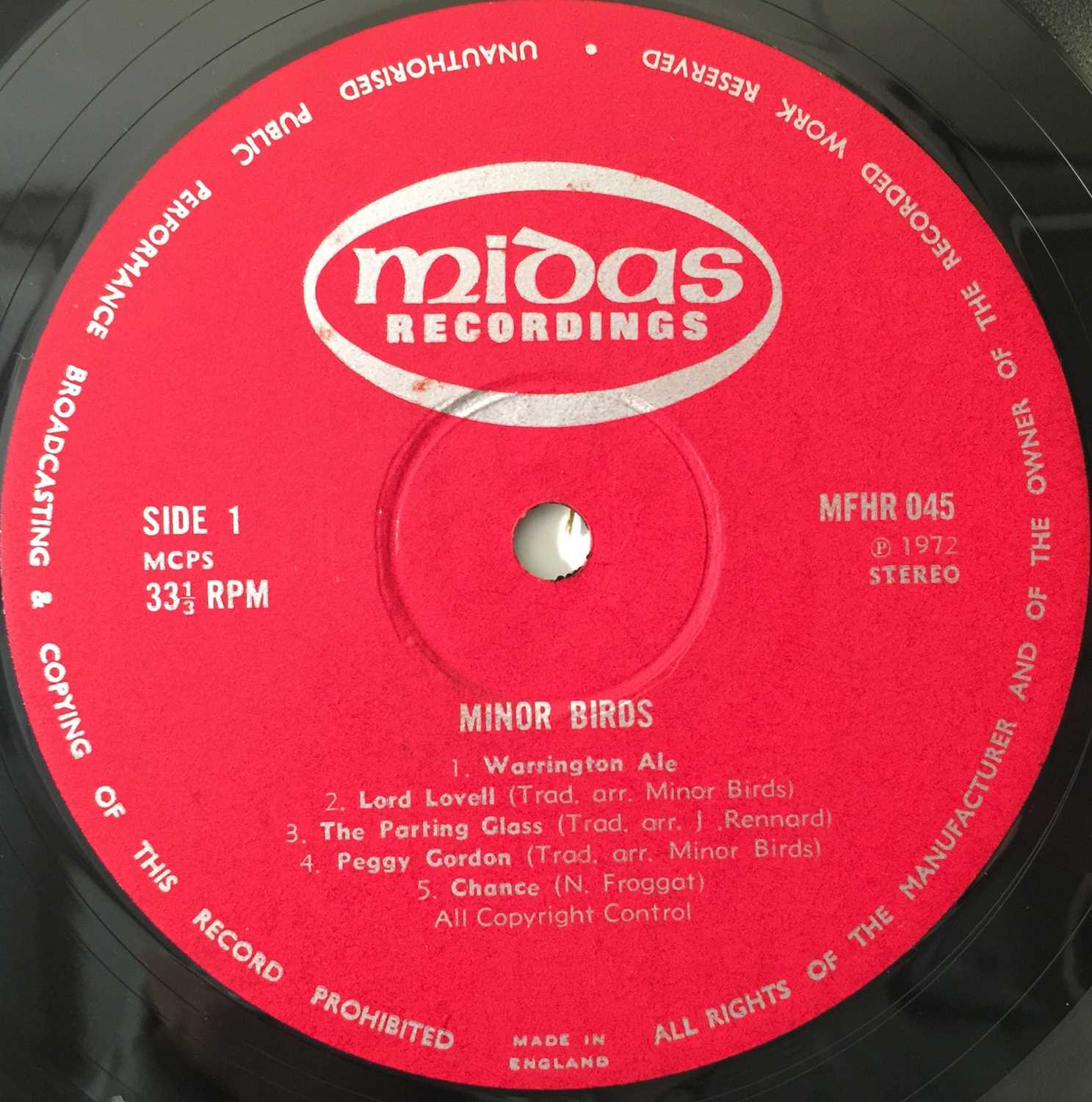 Lot 638 The Minor Birds Minor Birds Lp Midas