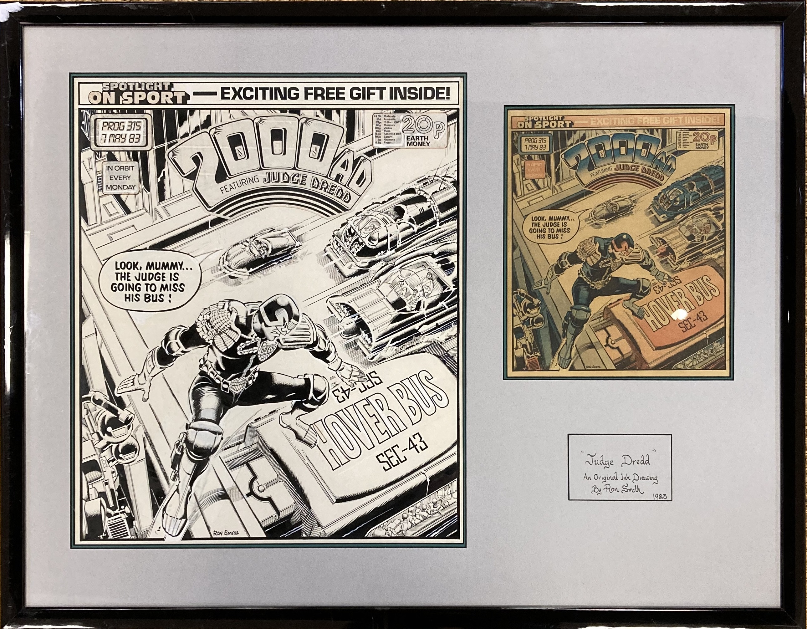 Lot 9 - 1983 JUDGE DREDD RON SMITH ORIGINAL ART