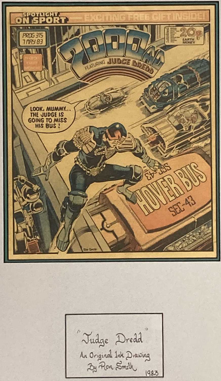 Lot 9 - 1983 JUDGE DREDD RON SMITH ORIGINAL ART