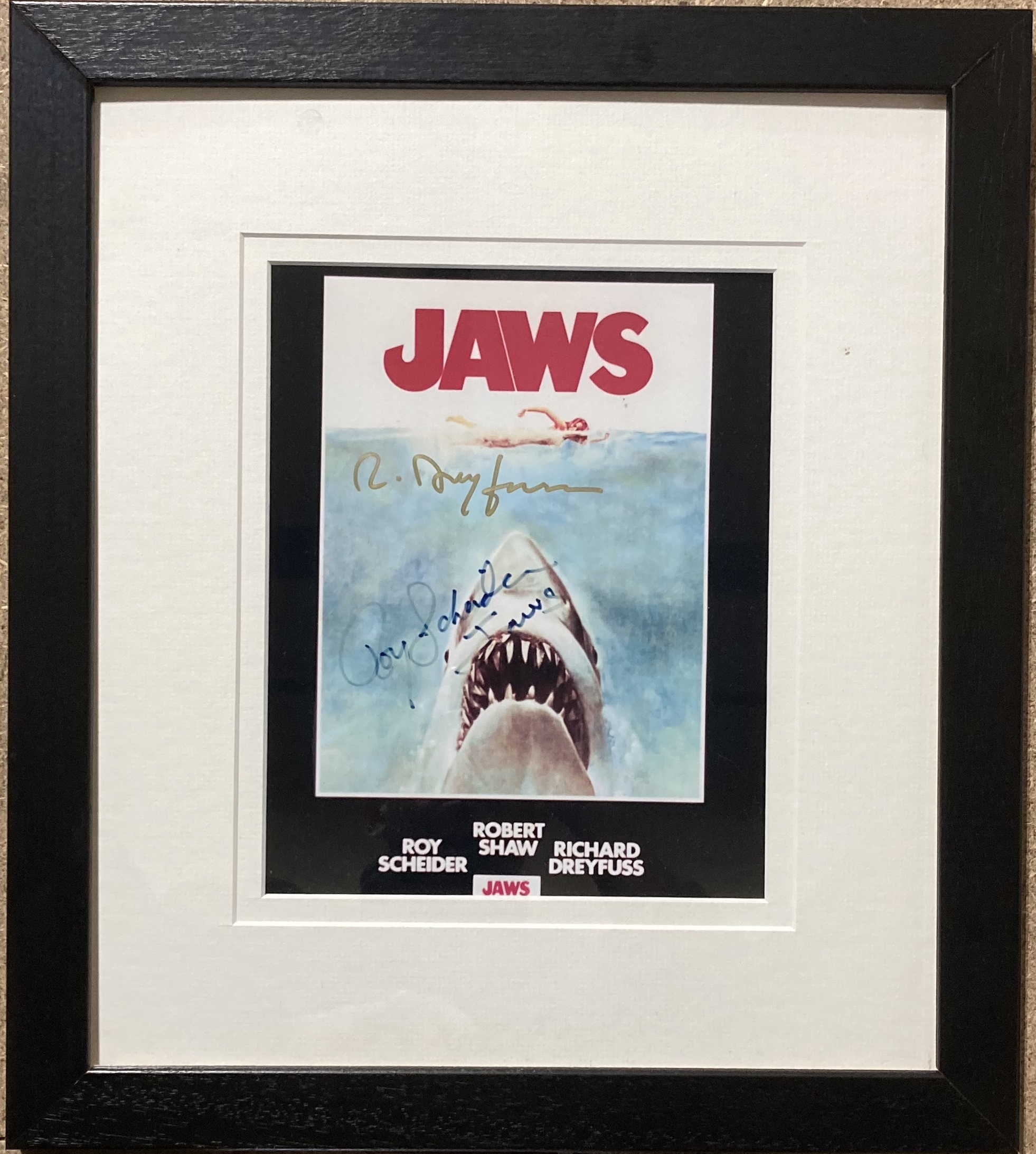 Lot 101 - JAWS SIGNED ARTWORK - RICHARD DREYFUSS AND