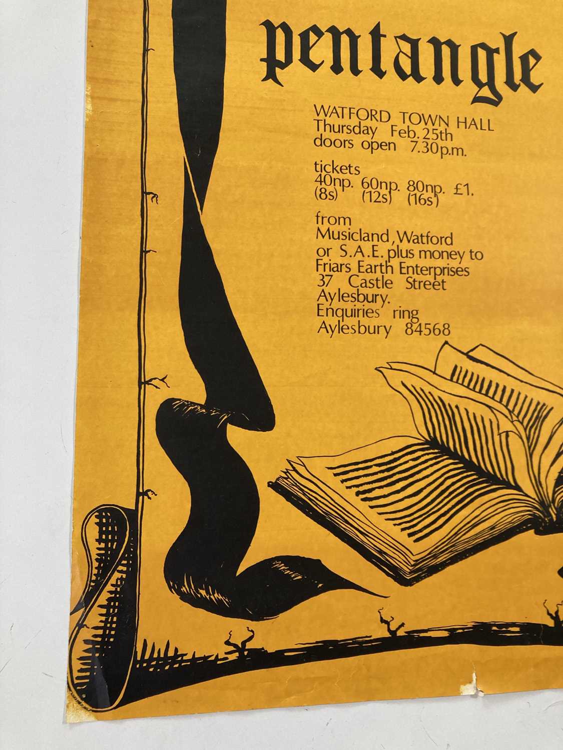 Lot 222 - PENTANGLE - 1971 CONCERT POSTER.