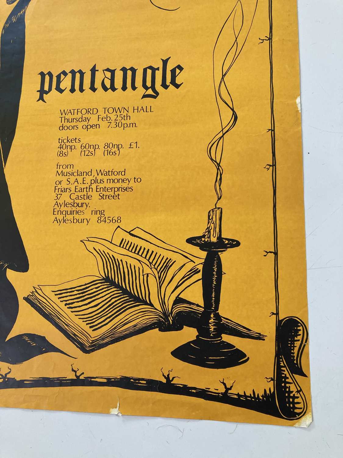 Lot 222 - PENTANGLE - 1971 CONCERT POSTER.