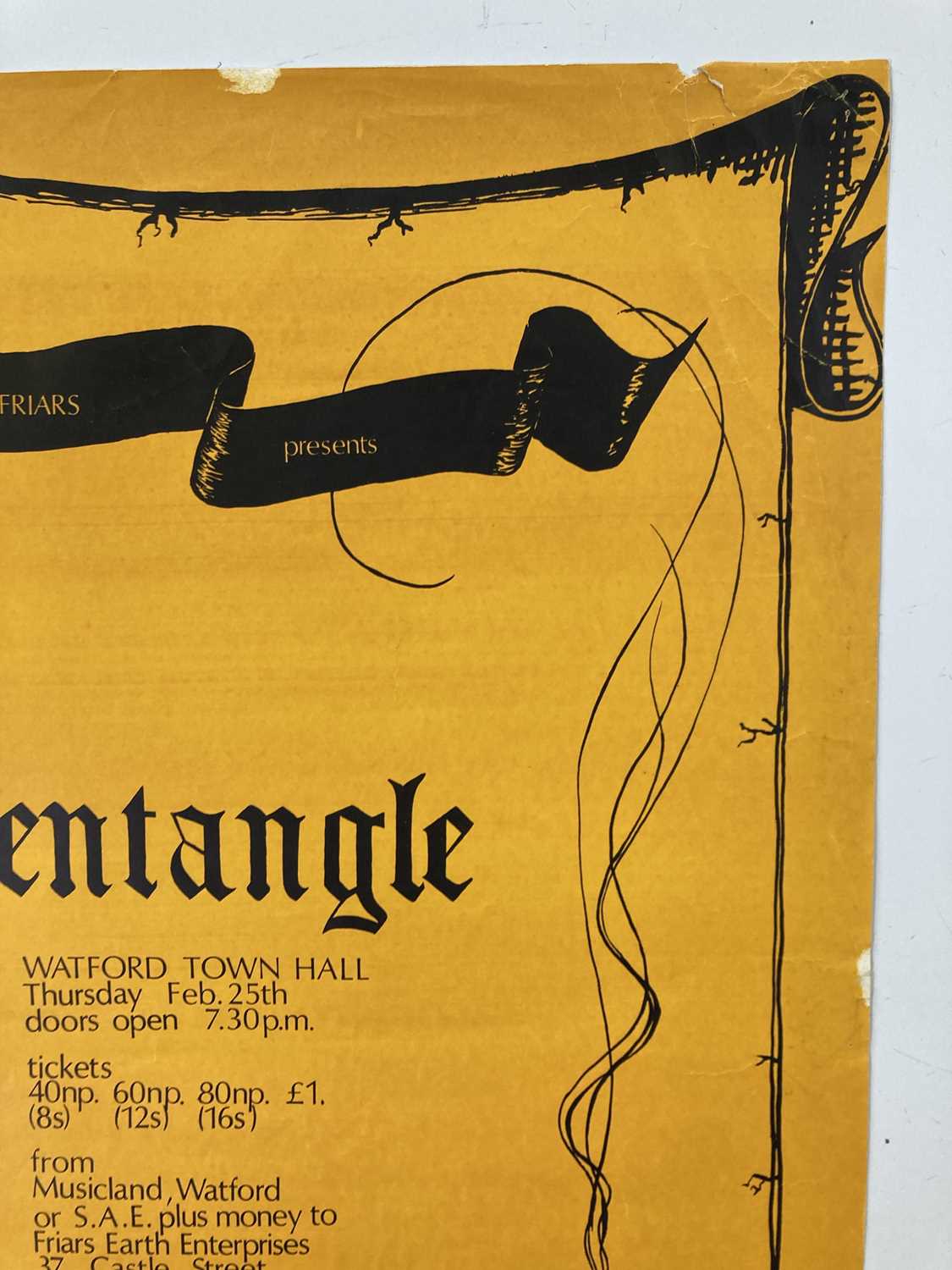 Lot 222 - PENTANGLE - 1971 CONCERT POSTER.