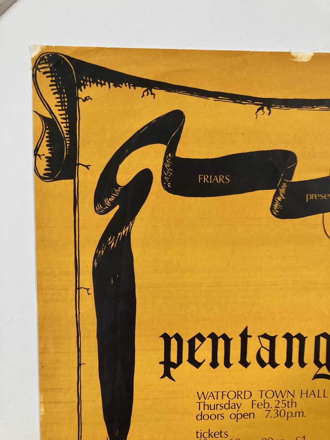 Lot 222 - PENTANGLE - 1971 CONCERT POSTER.