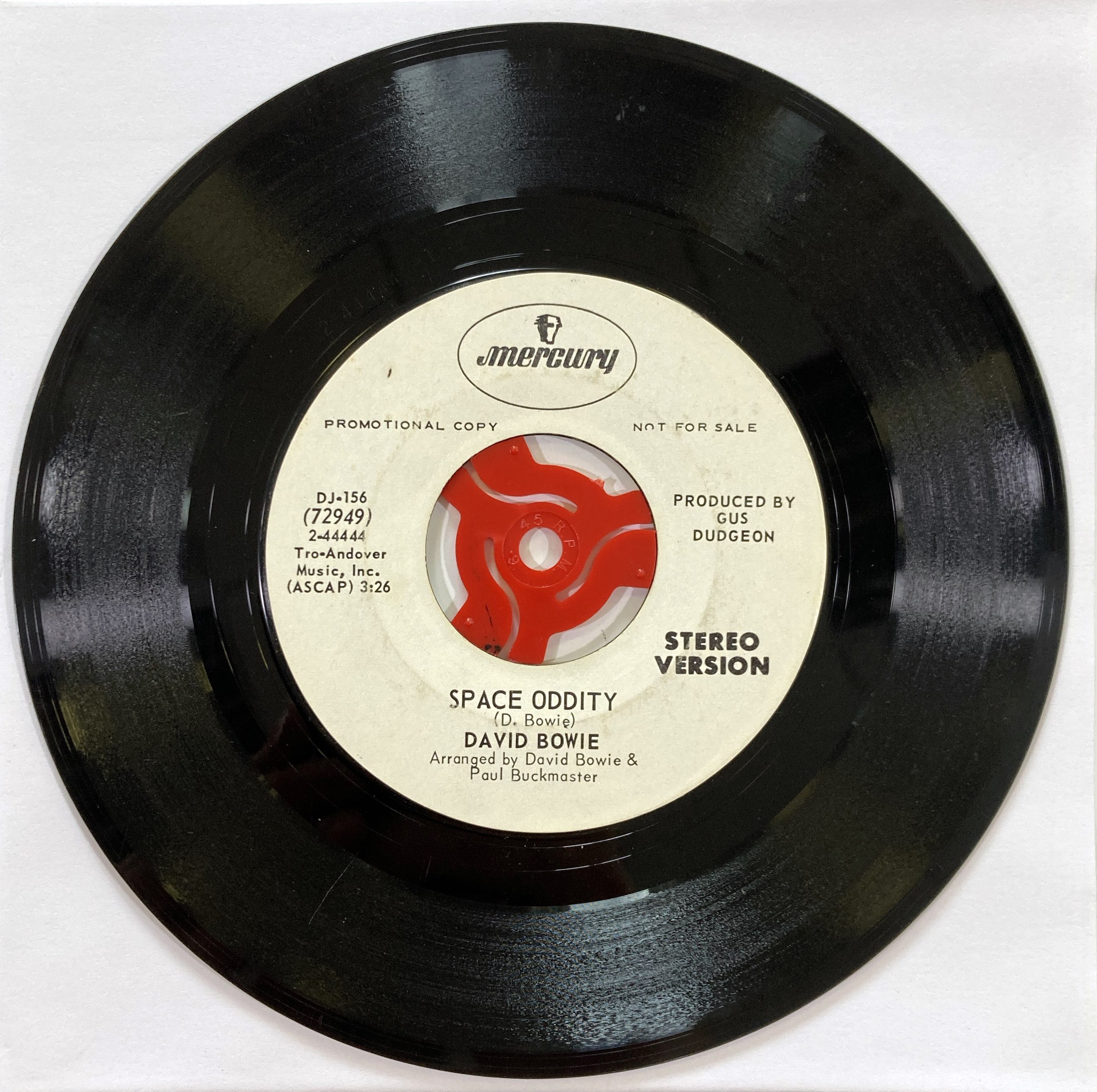 Lot 393 - DAVID BOWIE - SIGNED SPACE ODDITY PROMO.