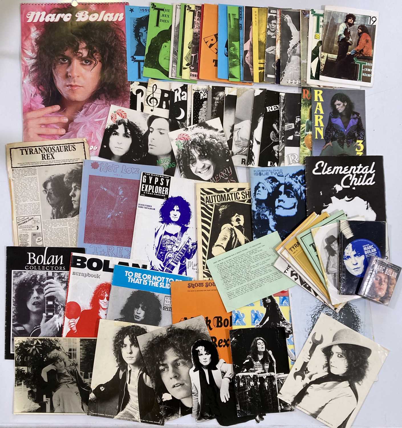Lot 97 - MARC BOLAN - FAN CLUB MEMORABILIA AND POSTERS,