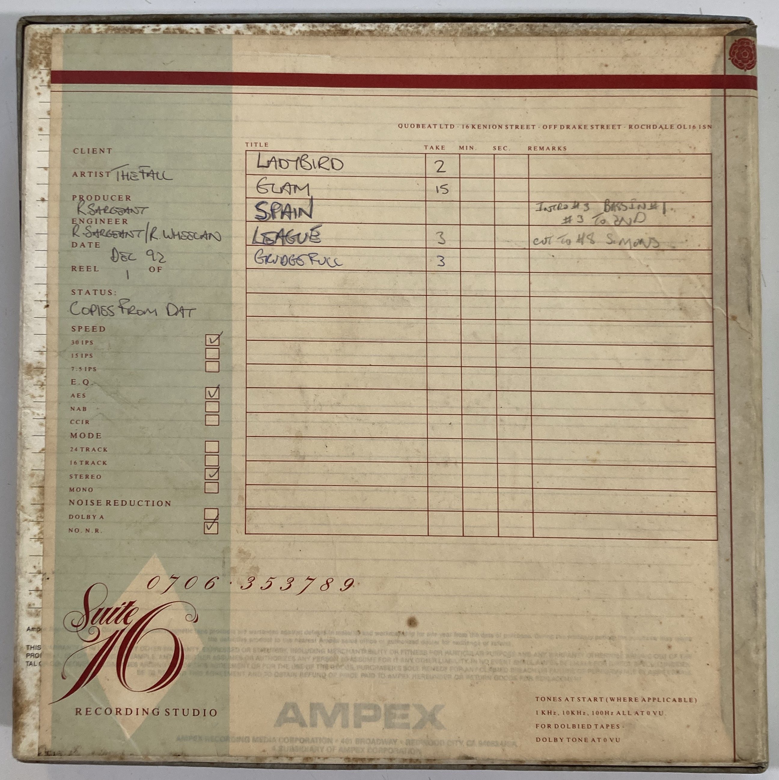 Lot 384 - THE FALL - A 1992 INFOTAINMENT SCAN MASTER