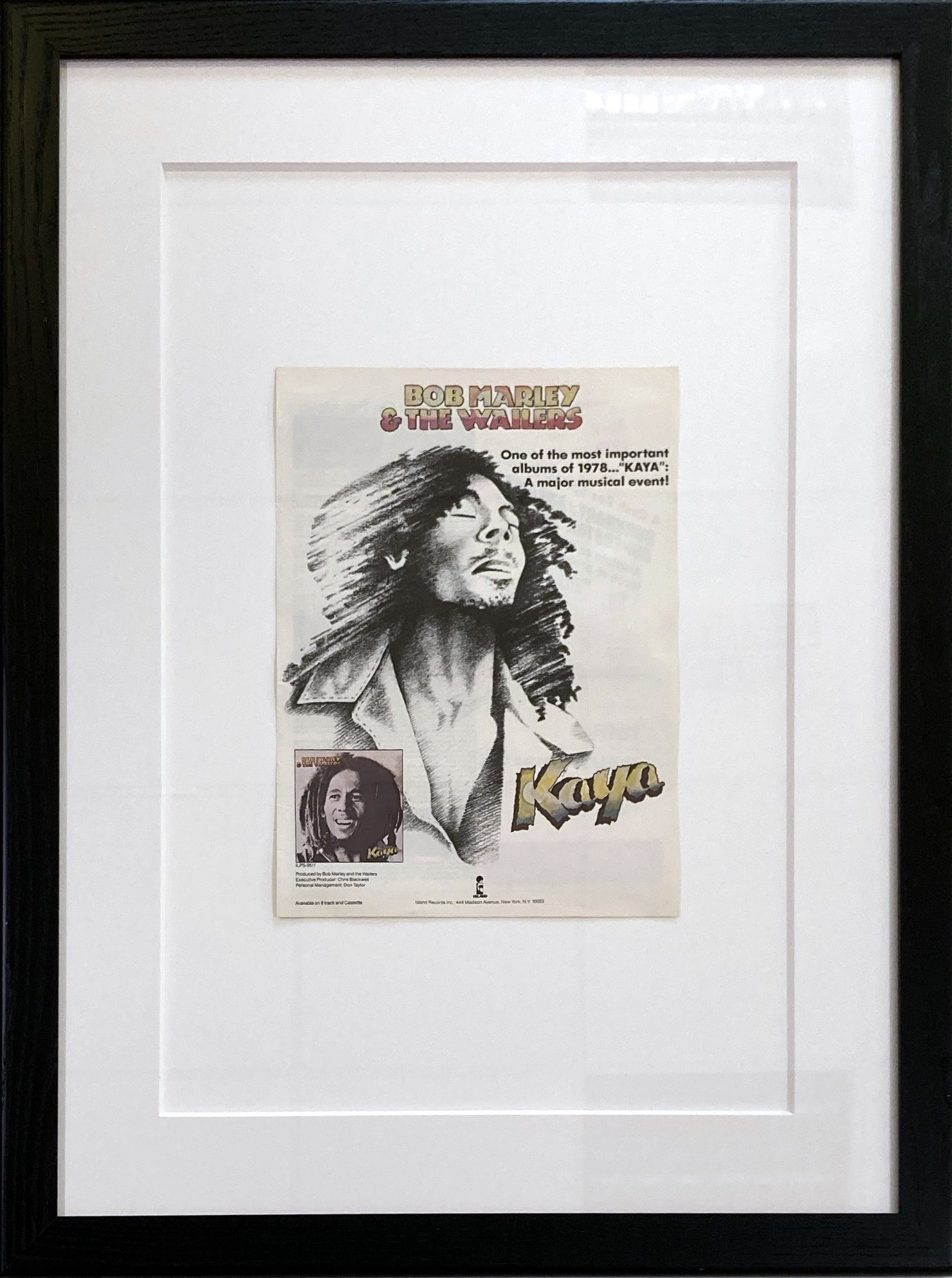 Lot 512 - BOB MARLEY - FRAMED POSTERS INC ROLLING