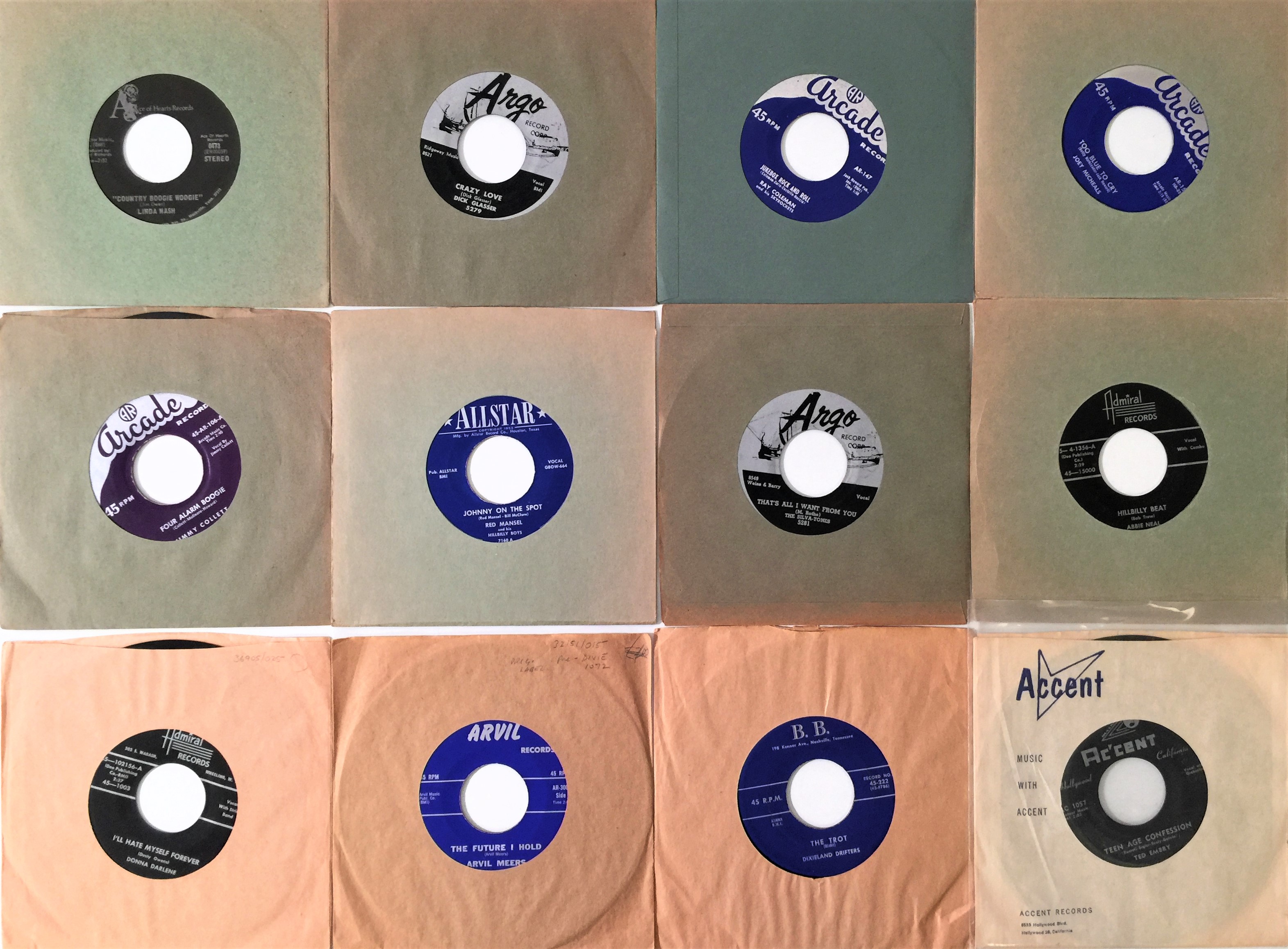 Lot 1 - A LABELS - ROCK & ROLL / ROCKABILLY 7"