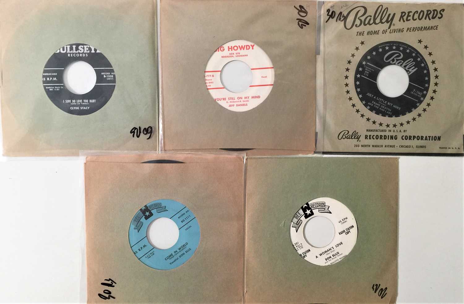 Lot 6 - ROCKABILLY - ORIGINAL US 7" - 'B' LABELS