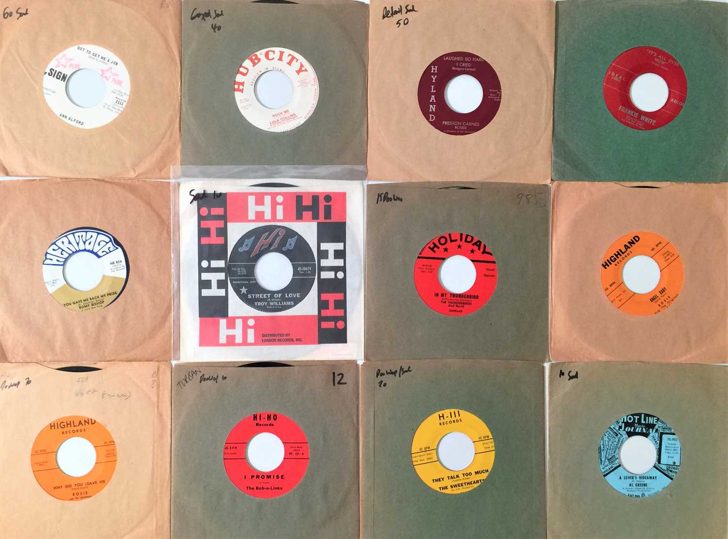 Lot 76 - SOUL / DOO WOP - 7" PACK (LETTER H LABELS)