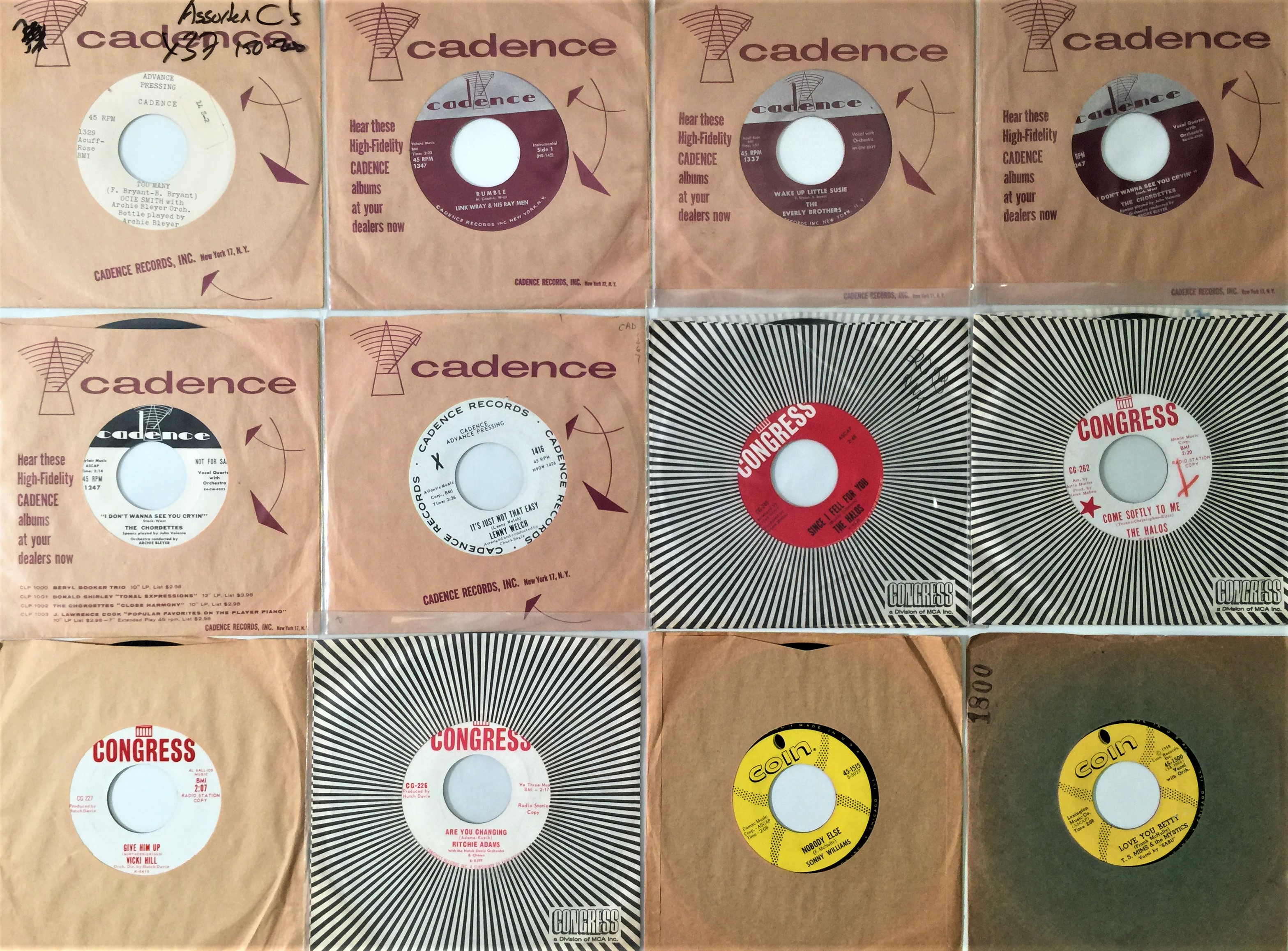 Lot 22 - LABELS LETTERED C - US 7" COLLECTION