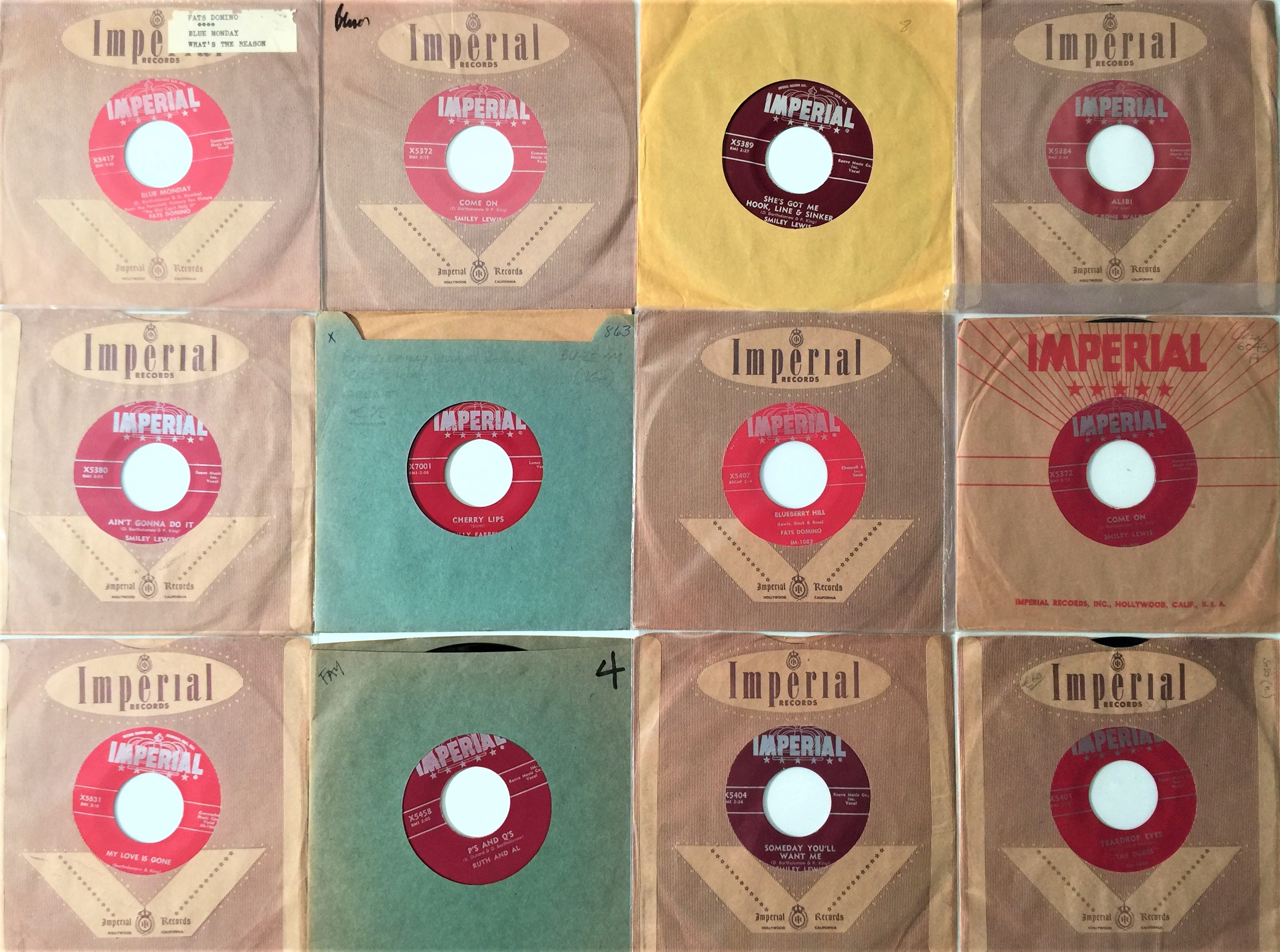 Lot 105 - IMPERIAL RECORDS - 7" PACK (1954-57)