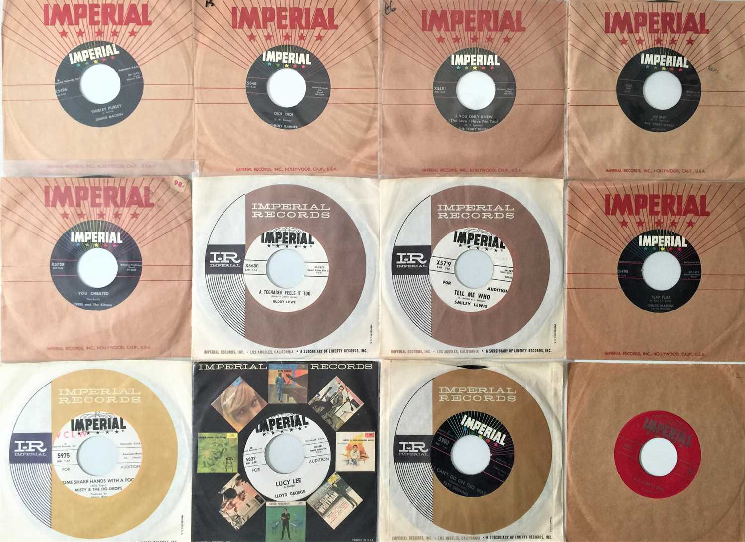 Lot 106 - IMPERIAL RECORDS - 7" PACK (1955-64)