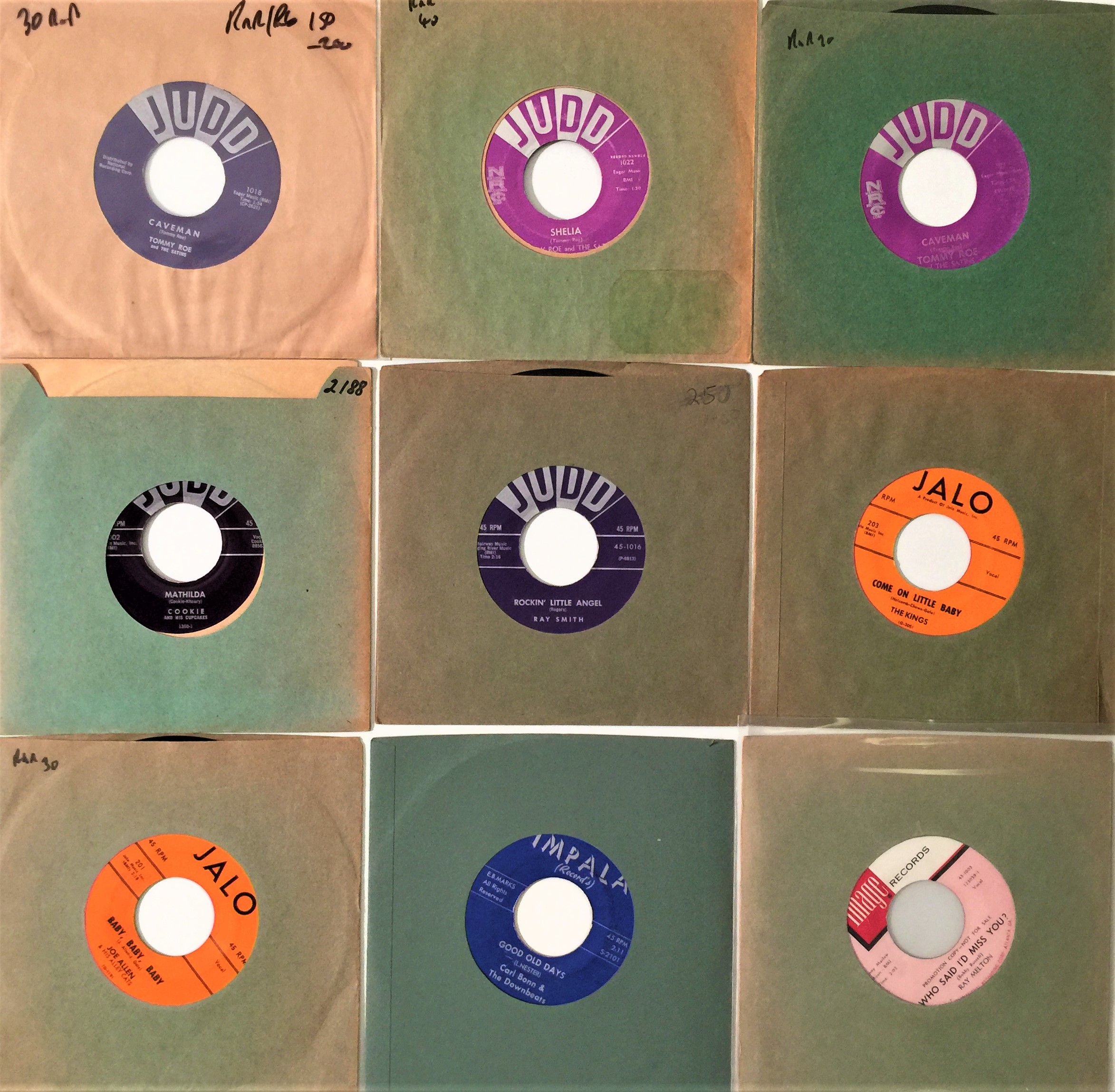 Lot 130 - ROCK N ROLL/ ROCKABILLY - 7" PACK (LABELS